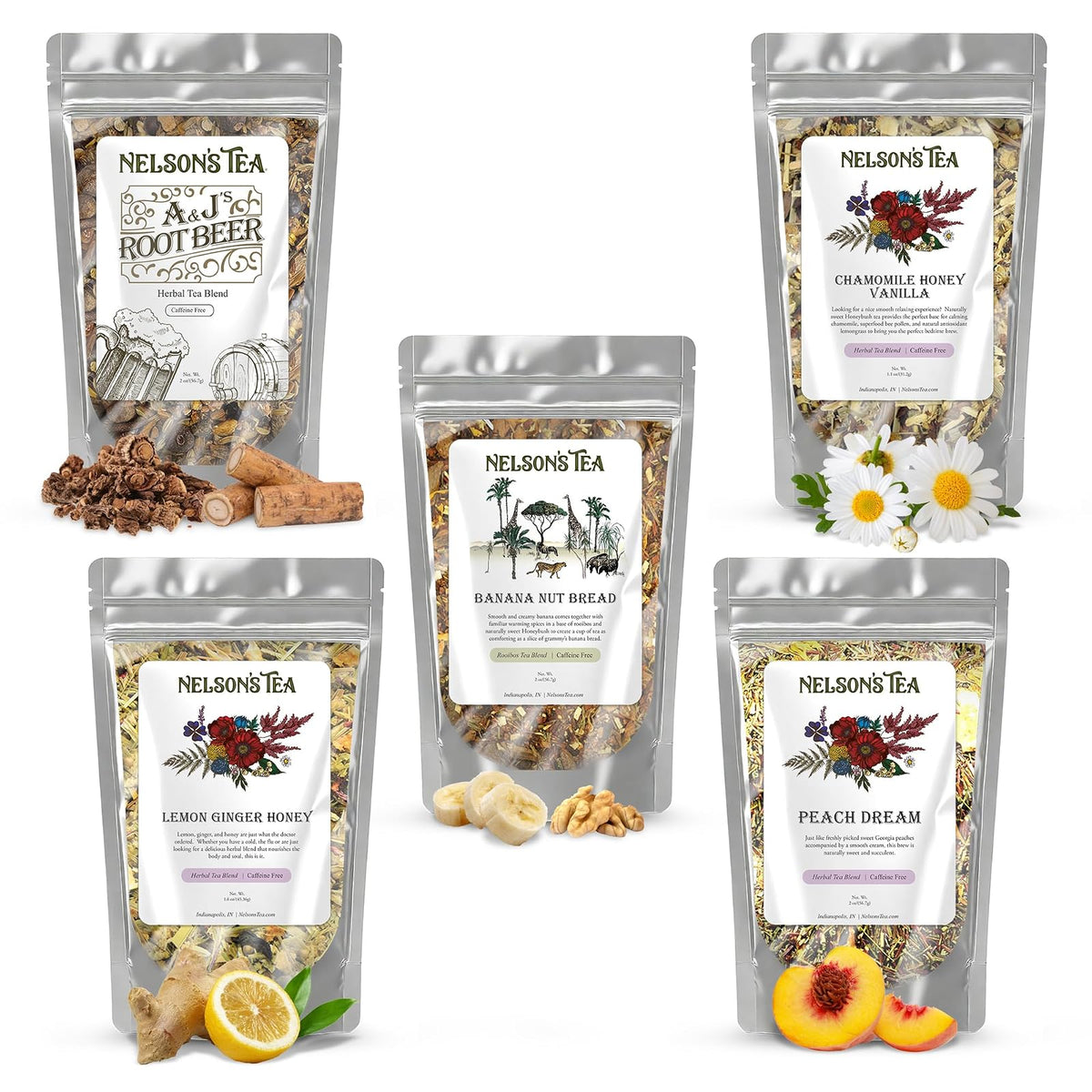 Nelson's caffeine free herbal tea sampler