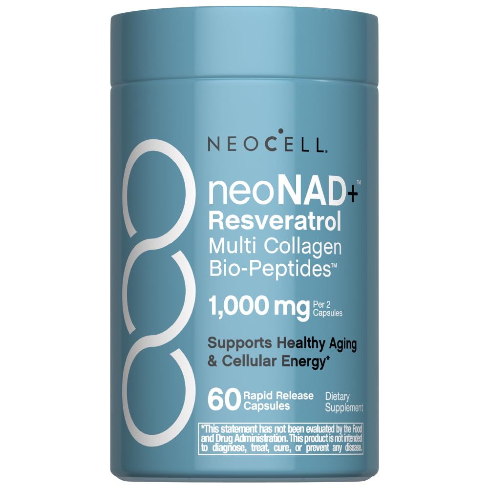 NeoCell NAD+ Resveratrol capsules for energy