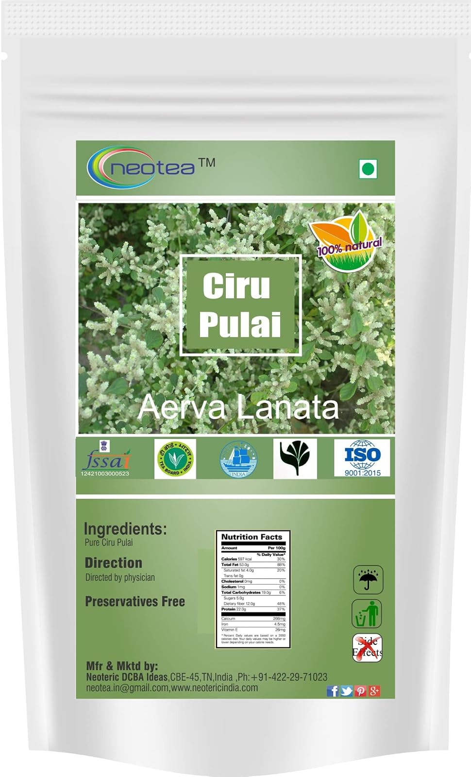 Neotea Aerva Lanata herbal powder