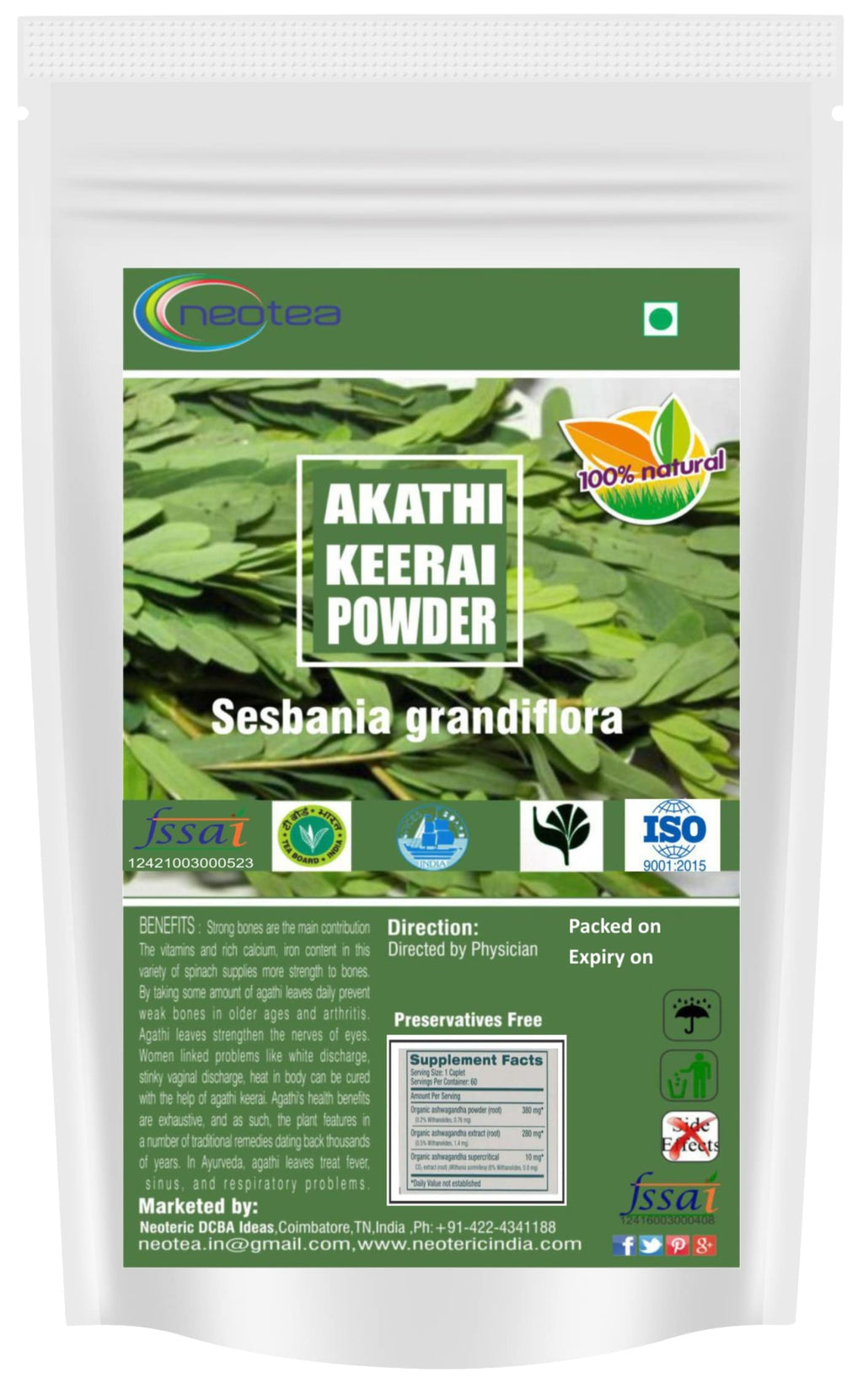 Neotea Agathi Keerai Powder benefits