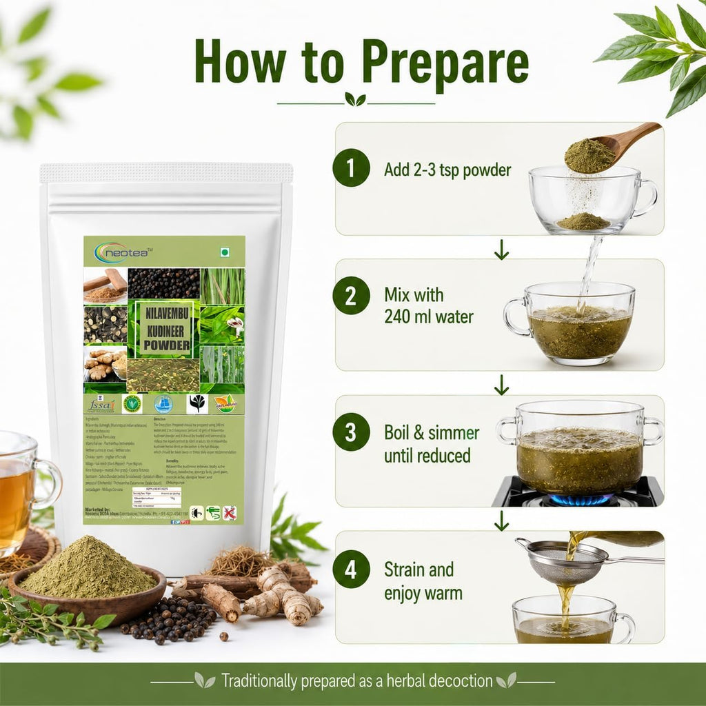 Neotea Nilavembu Kudineer powder benefits