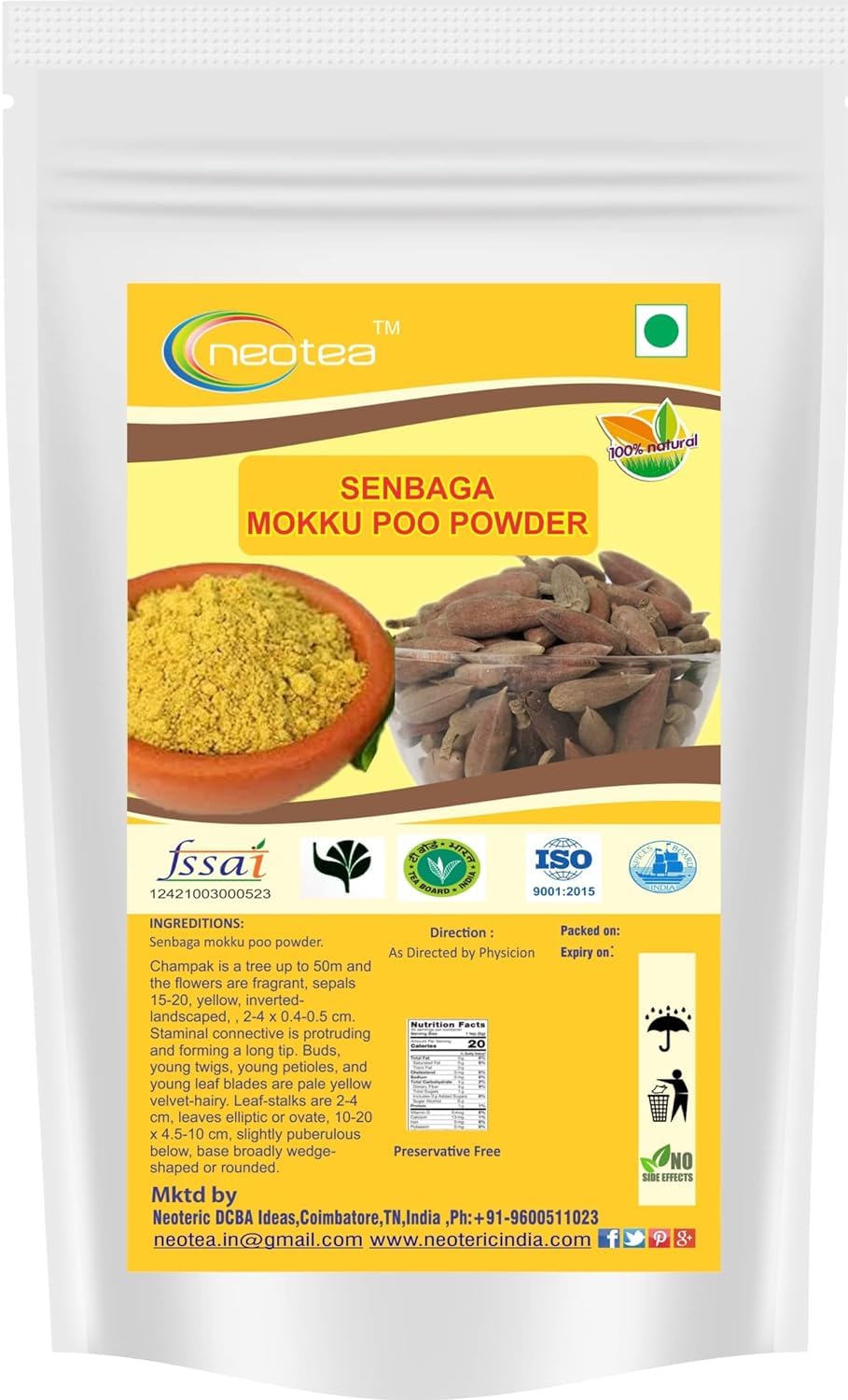 Neotea Senbaga Champak ashwagandha powder