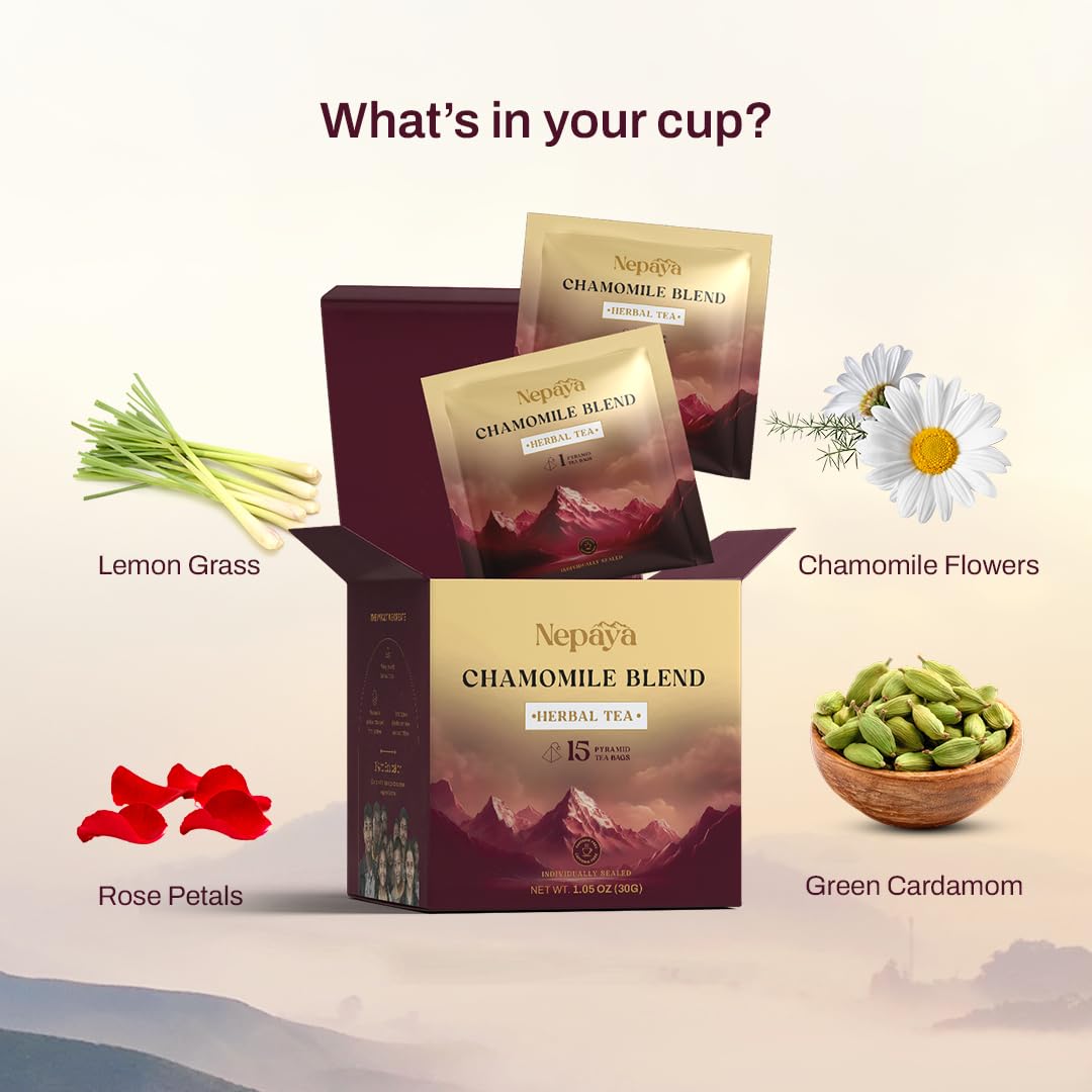 Nepaya herbal tea for calming effects