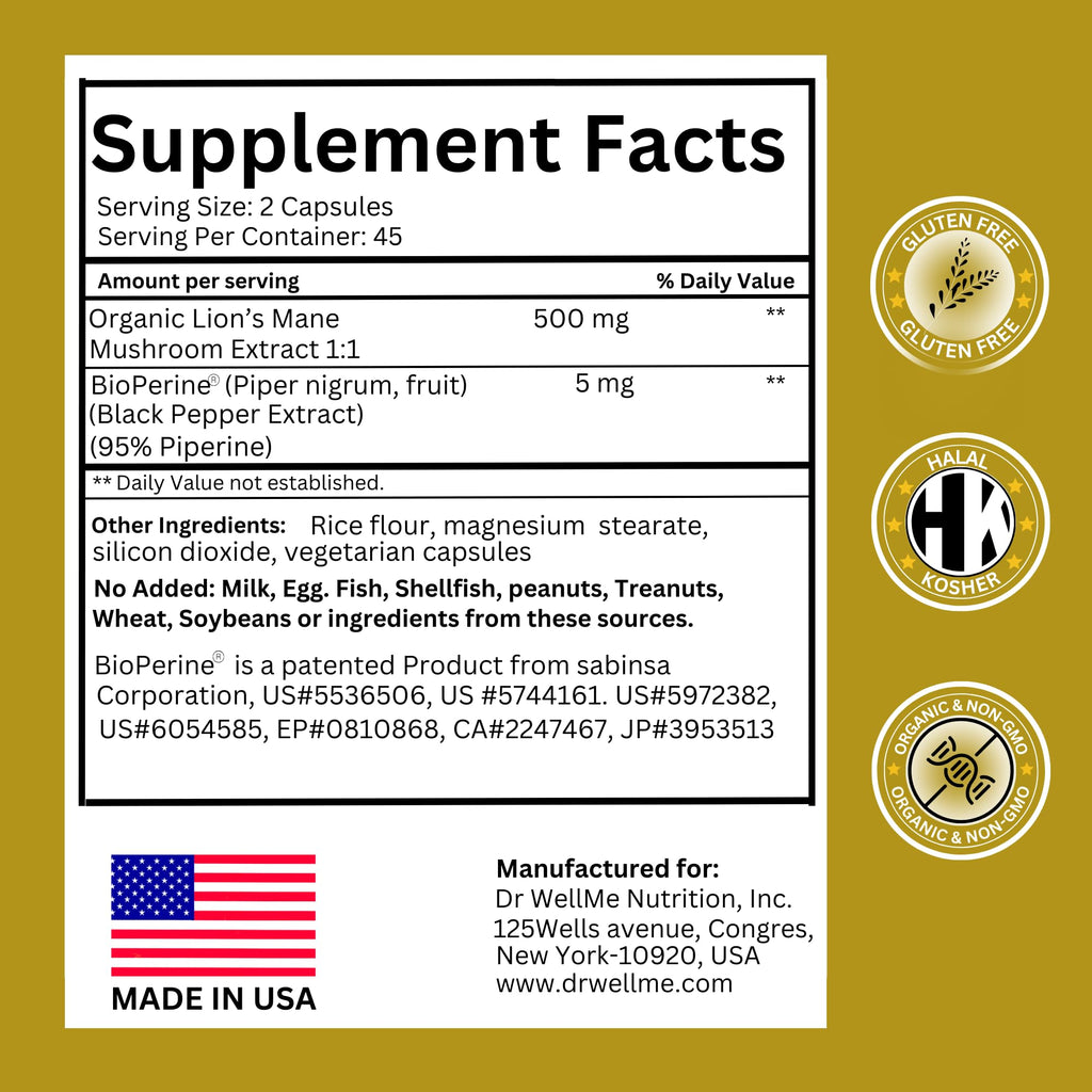 nerve health benefits of lion's mane