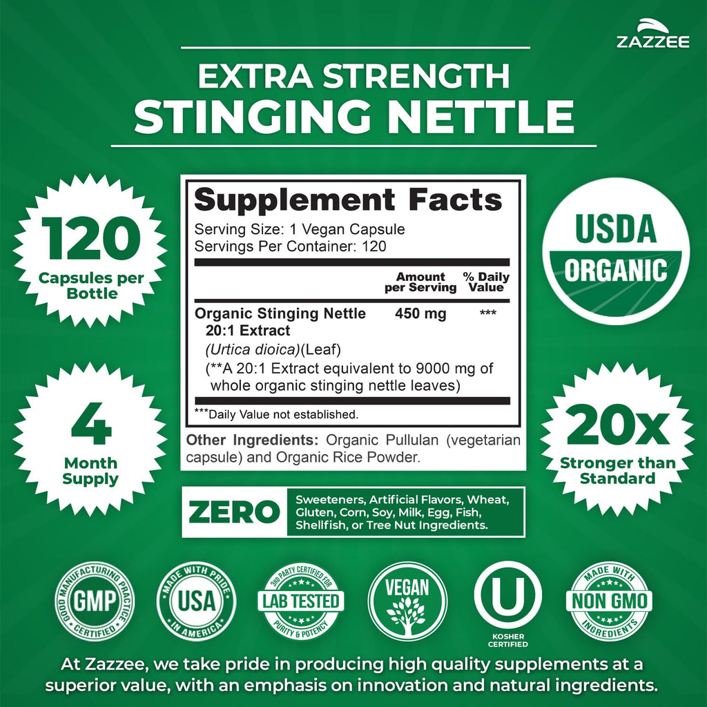 Nettle capsules for natural wellness
