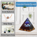 Nettle infused lapis lazuli pyramid