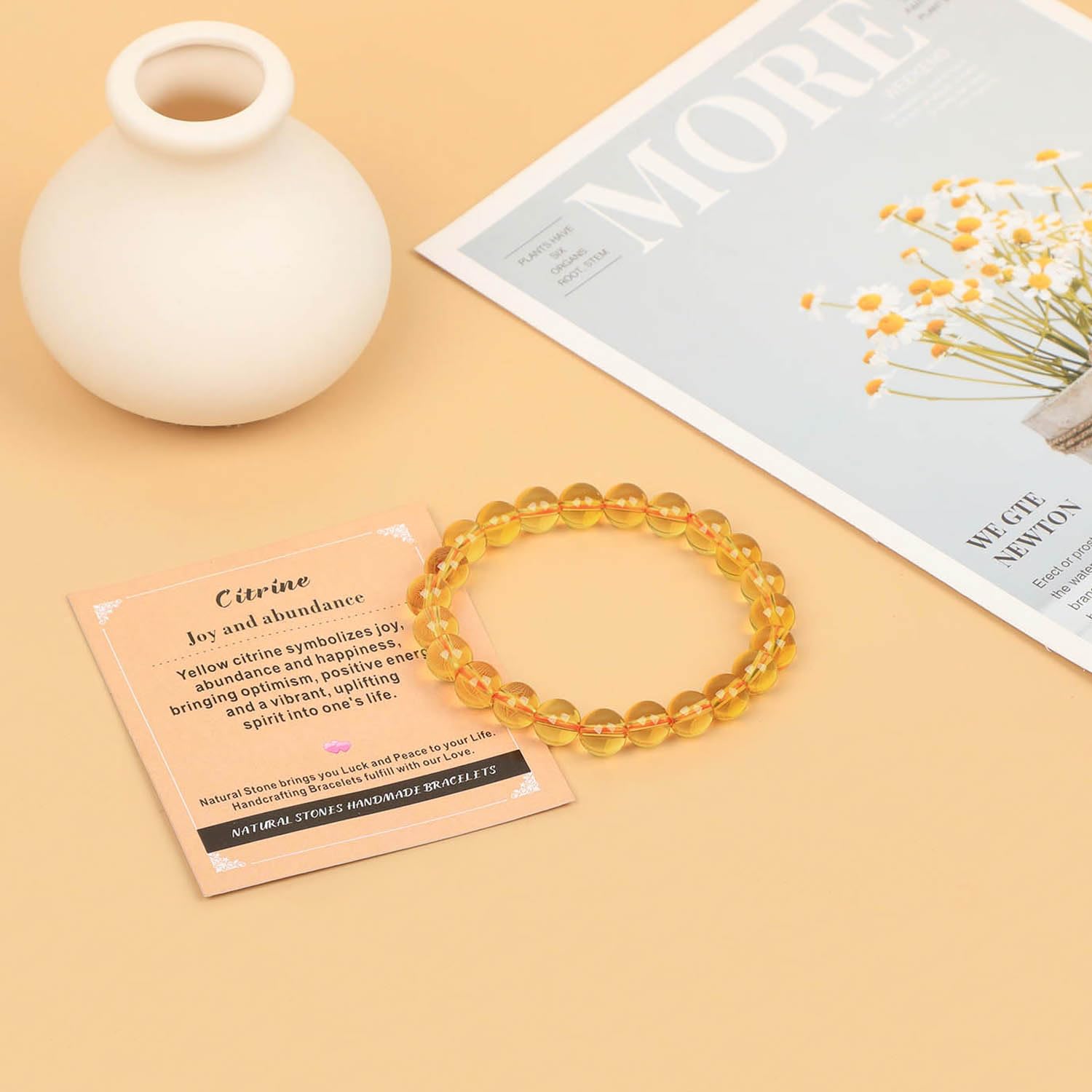 Nettle inspired citrine bead accessory