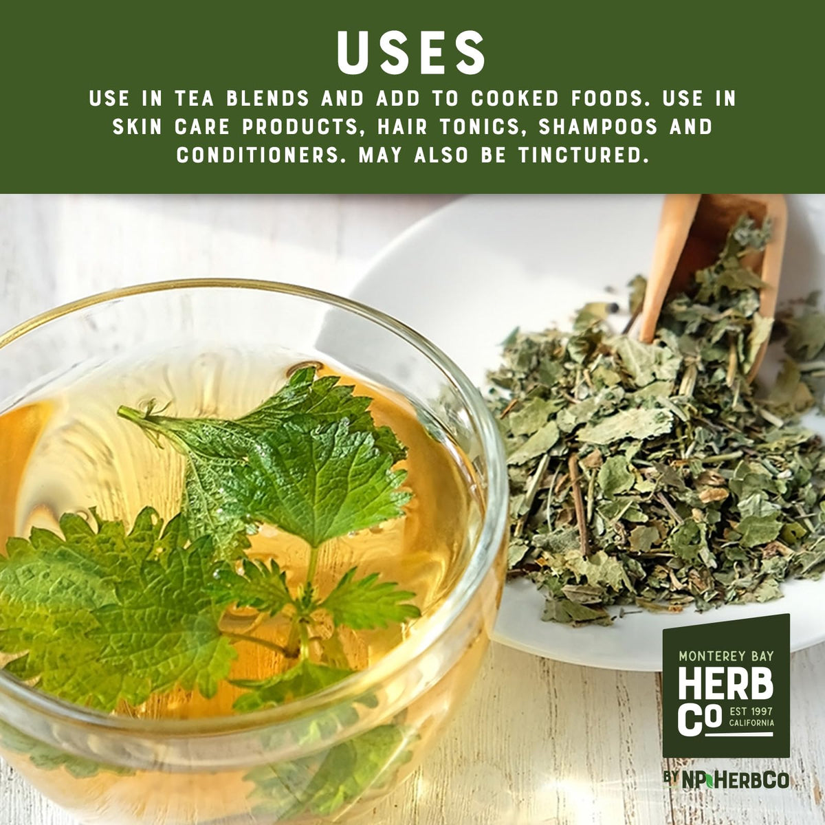 Nettle leaf cut for natural wellness