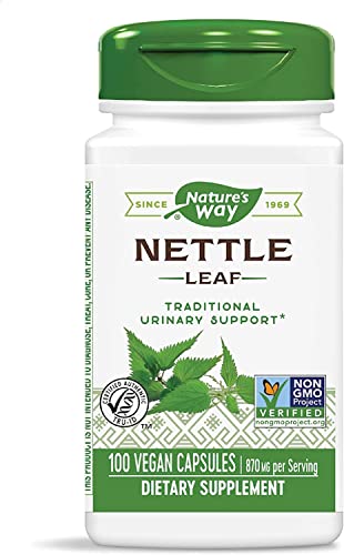 Nettle leaf herbal supplement capsules