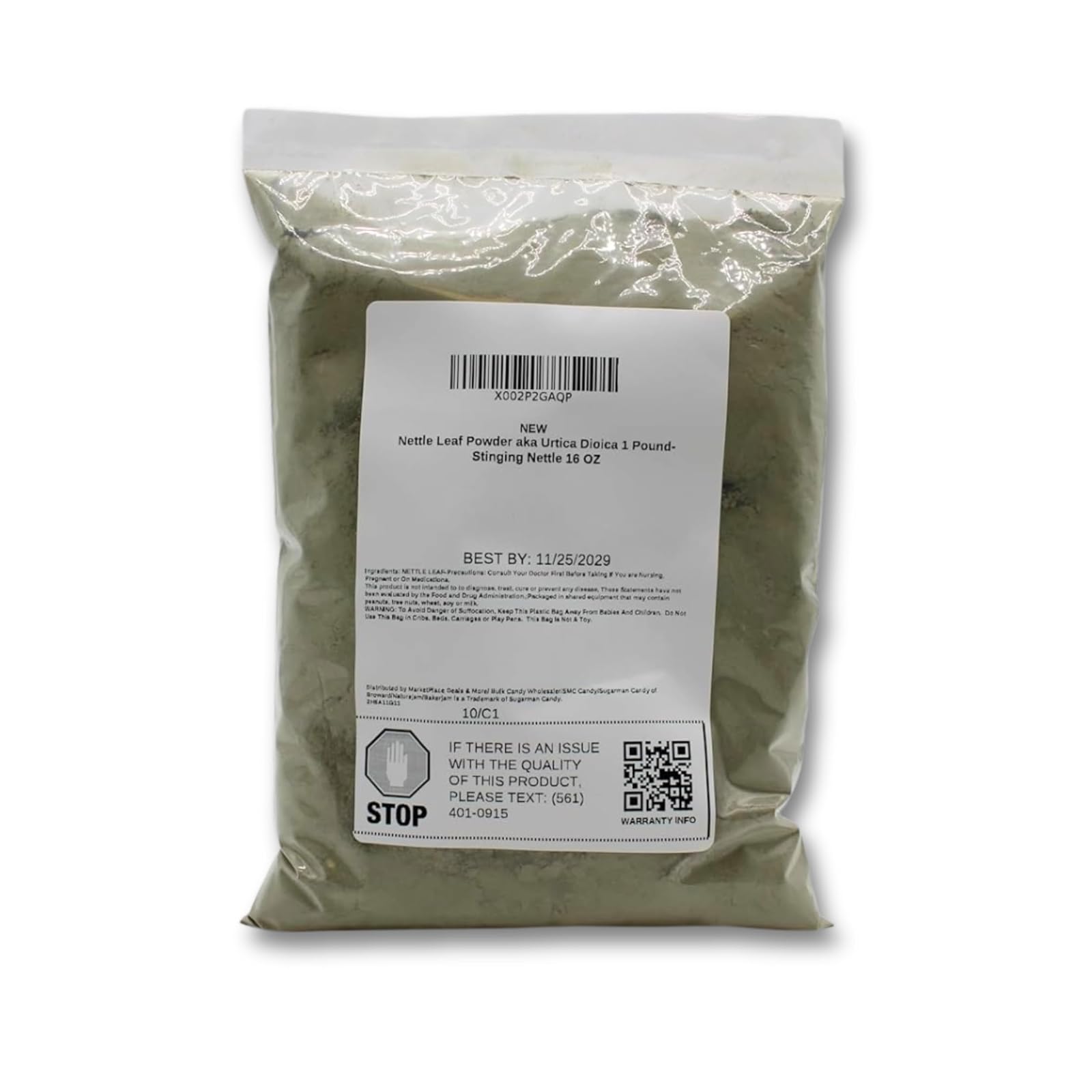 Nettle leaf powder for herbal remedies
