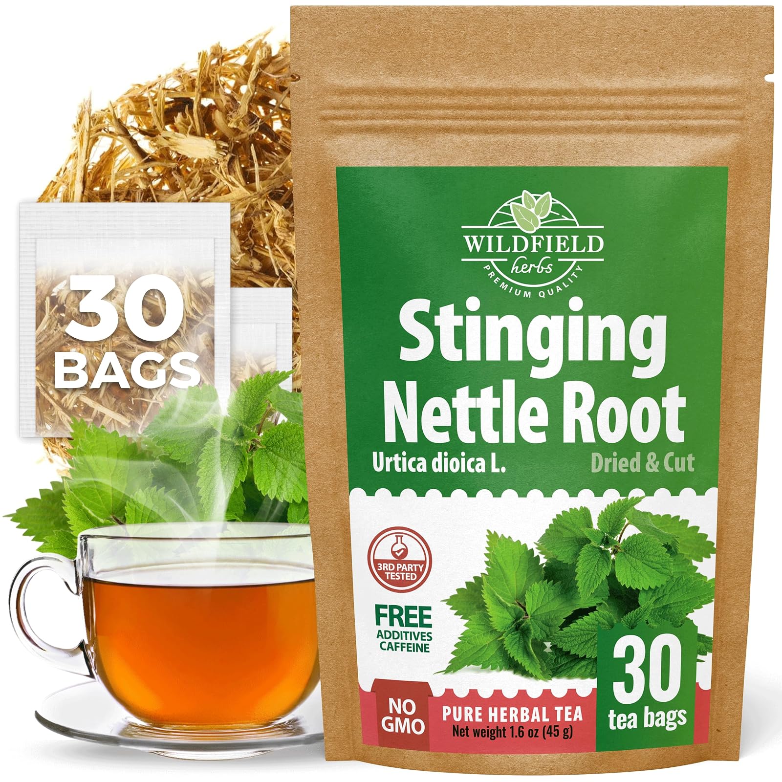 Nettle root herbal tea bags