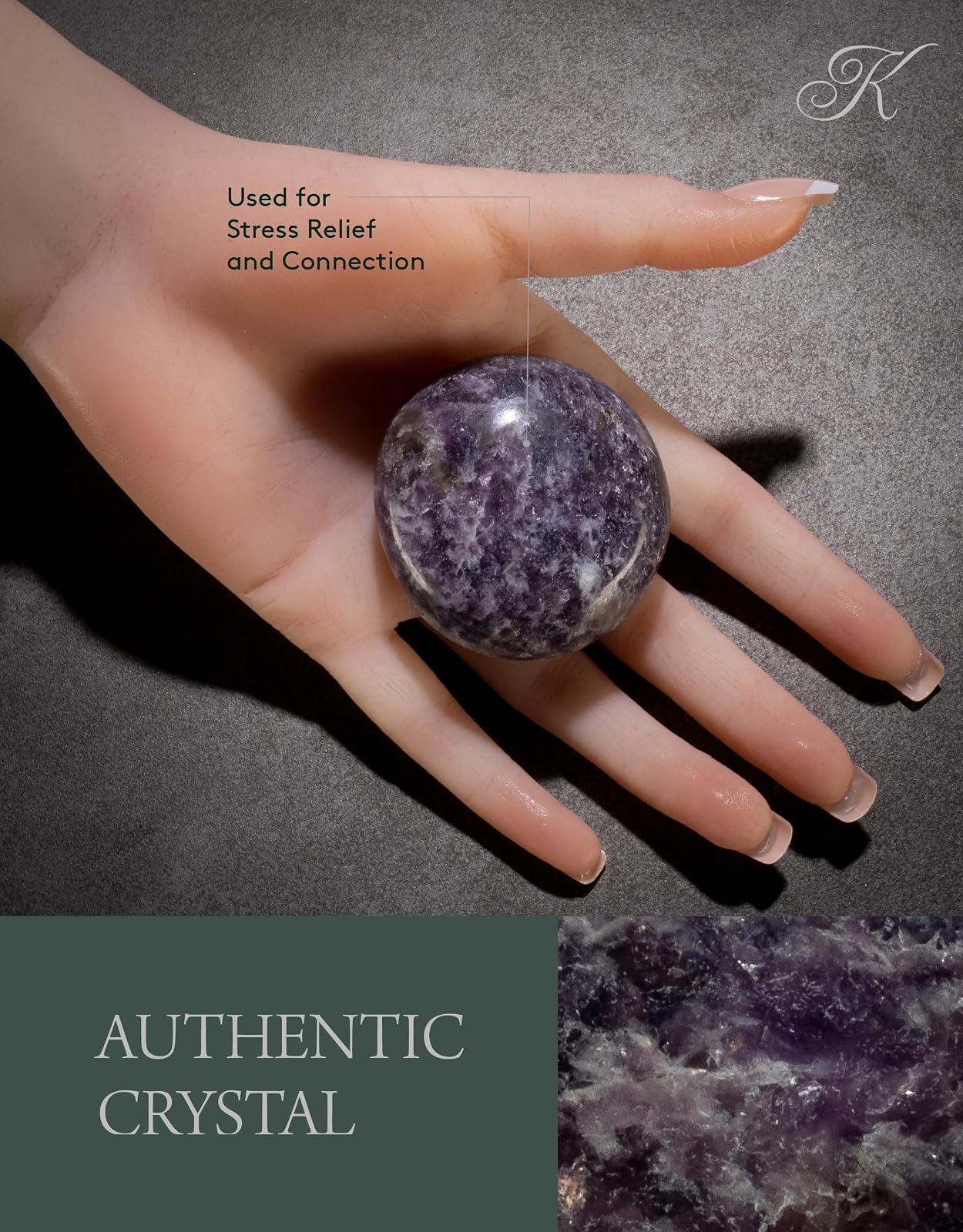 Nettle worry stone with information card
