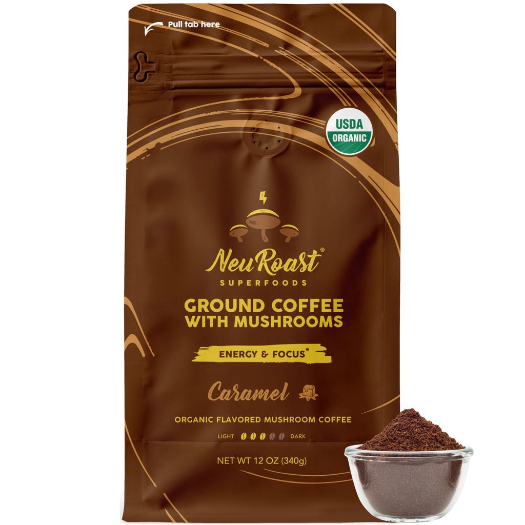 NeuRoast mushroom coffee caramel flavor