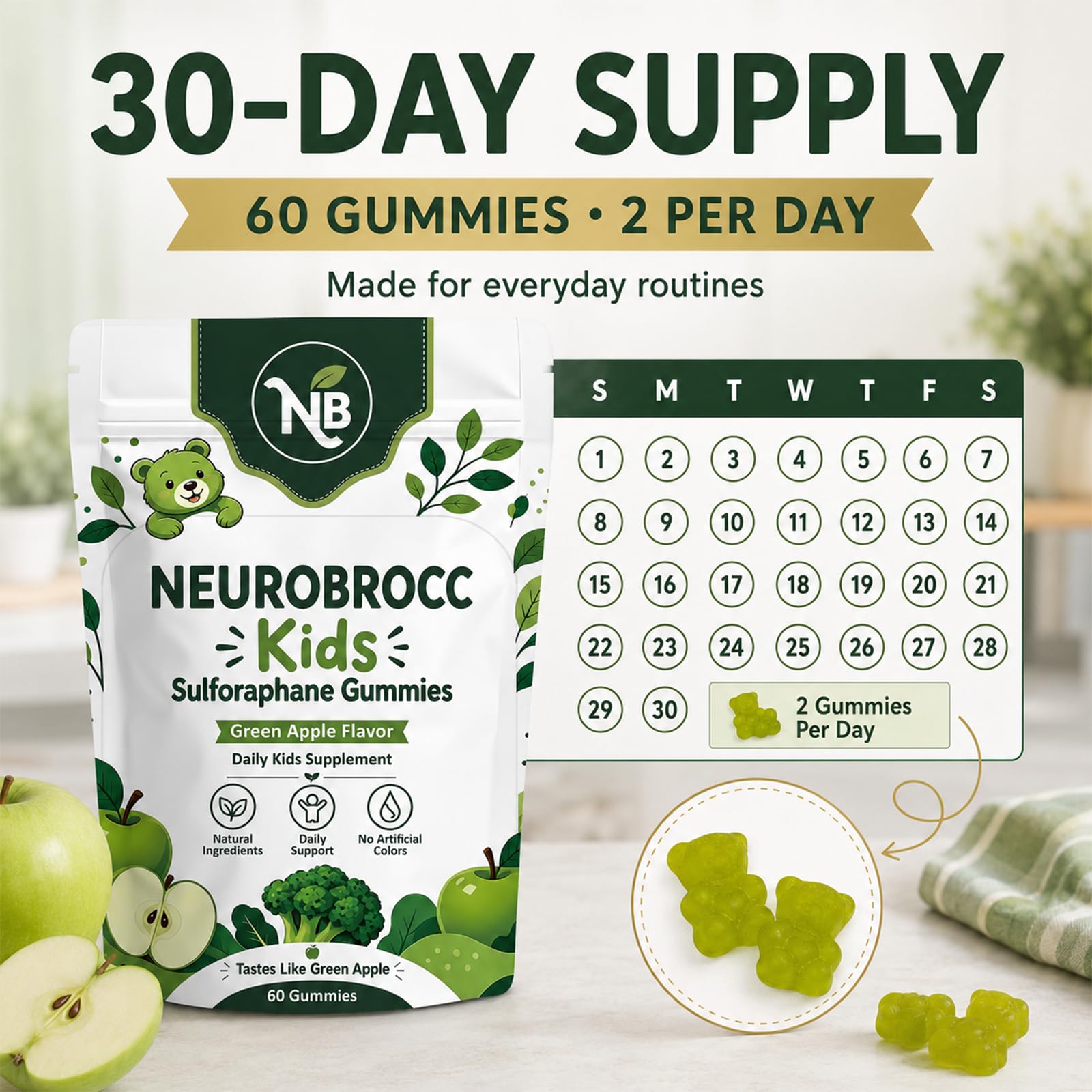 NEUROBROCC gummies with essential nutrients