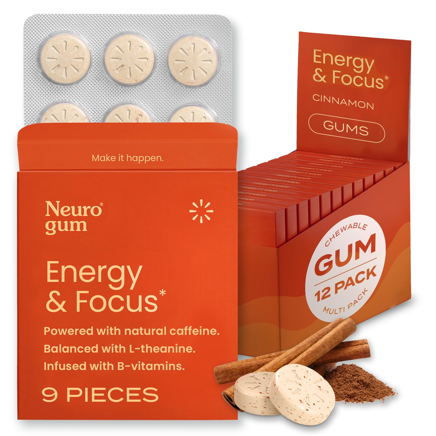 NeuroGum energy boost cinnamon