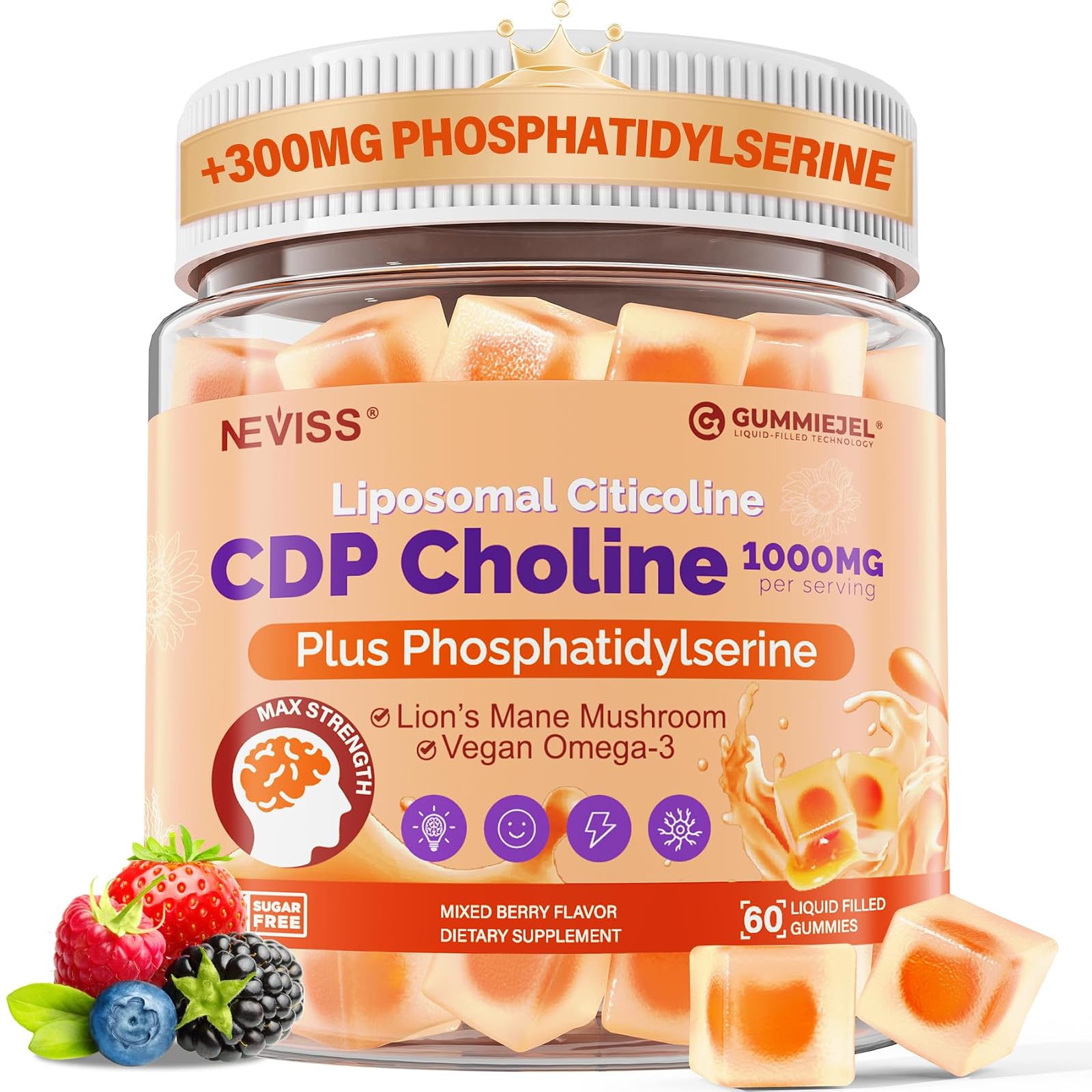 NEVISS Citicoline gummies for brain health