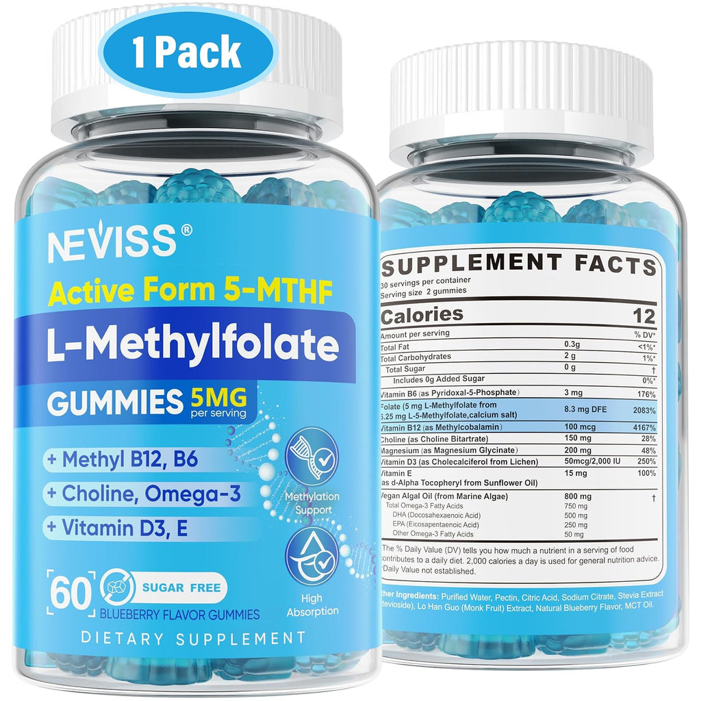 NEVISS L Methylfolate gummies for energy