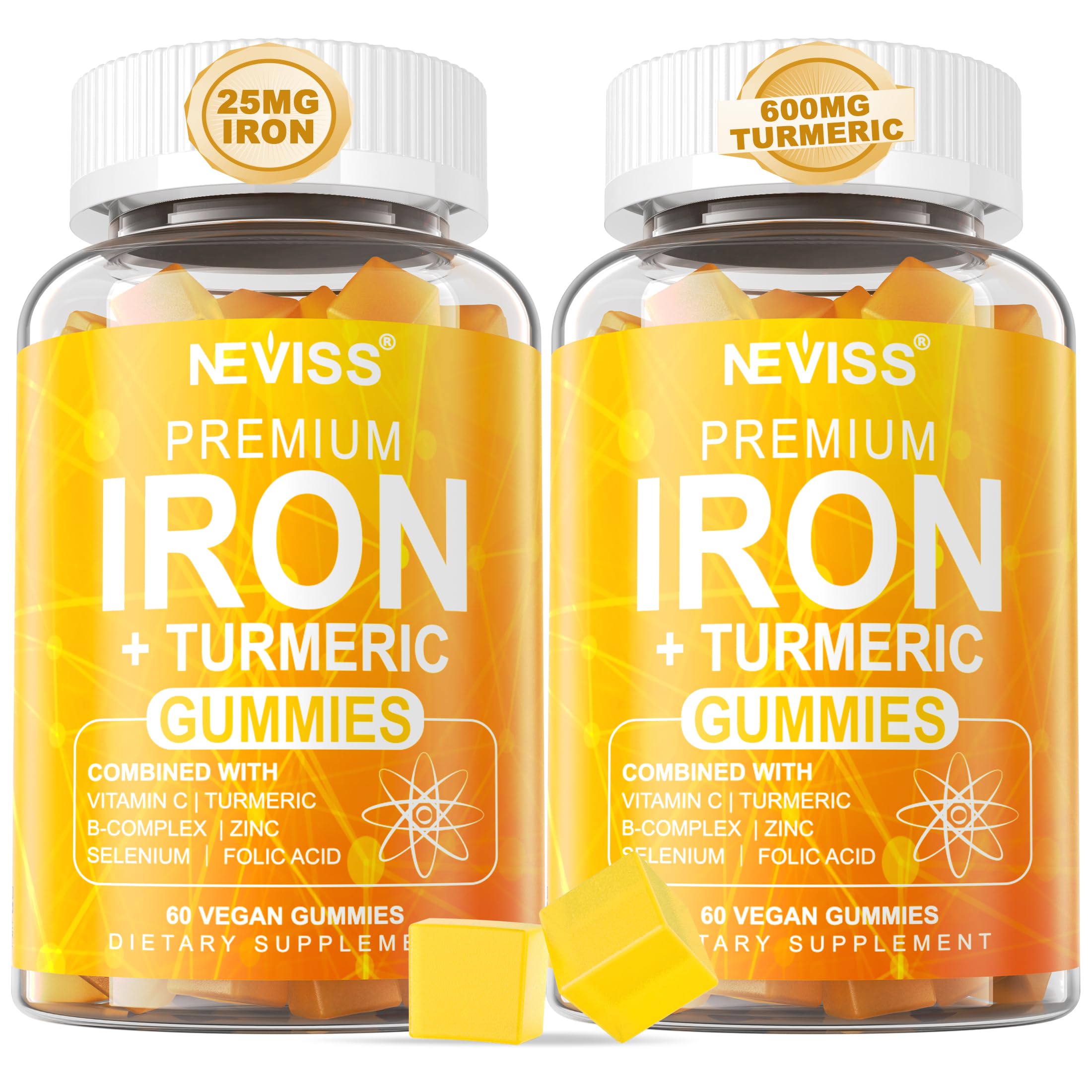 NEVISS vegan iron gummies for energy
