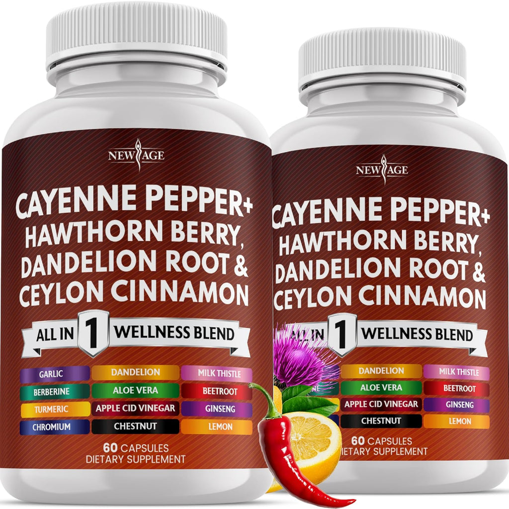 NEW AGE cayenne pepper capsules for digestion