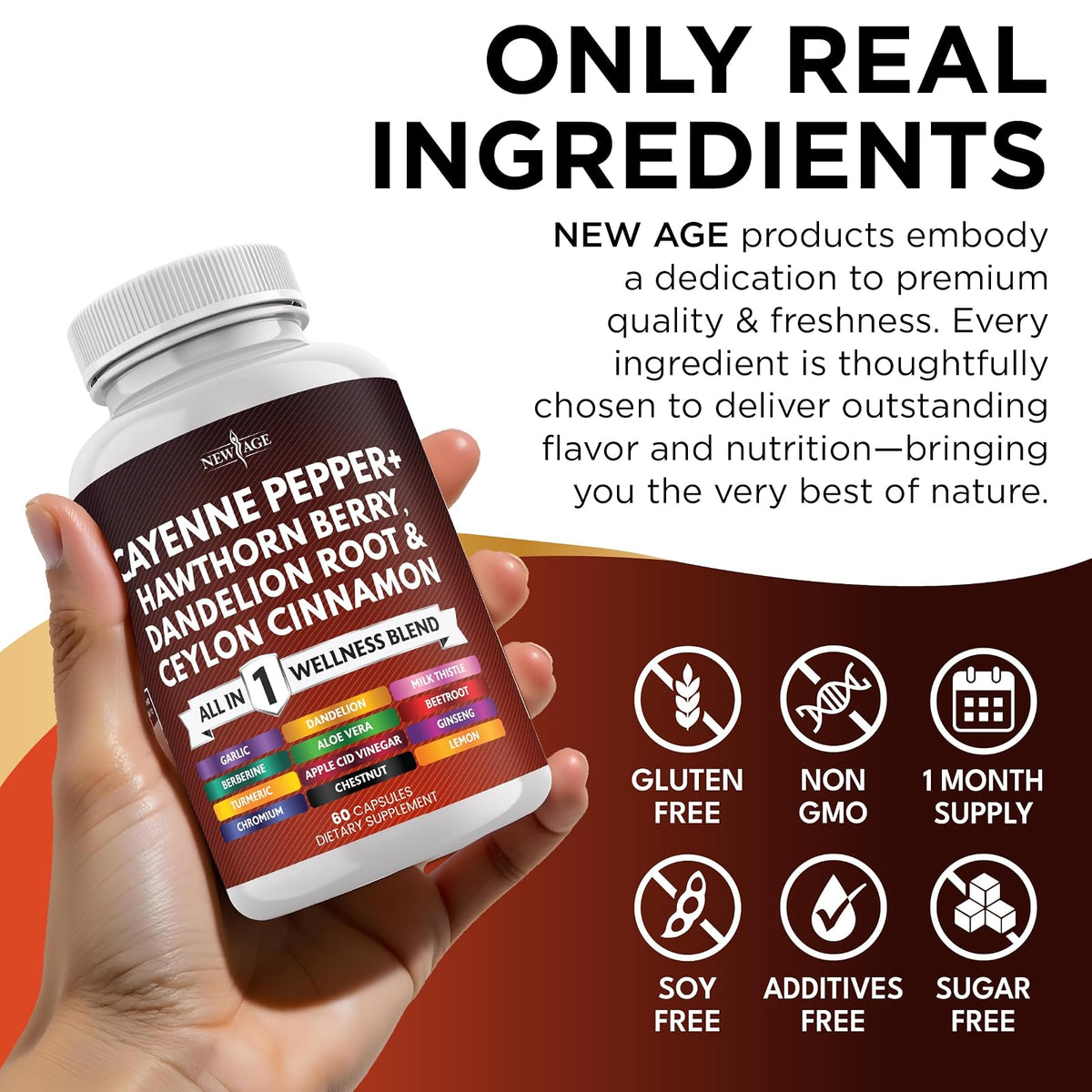 NEW AGE cayenne pepper capsules for metabolism