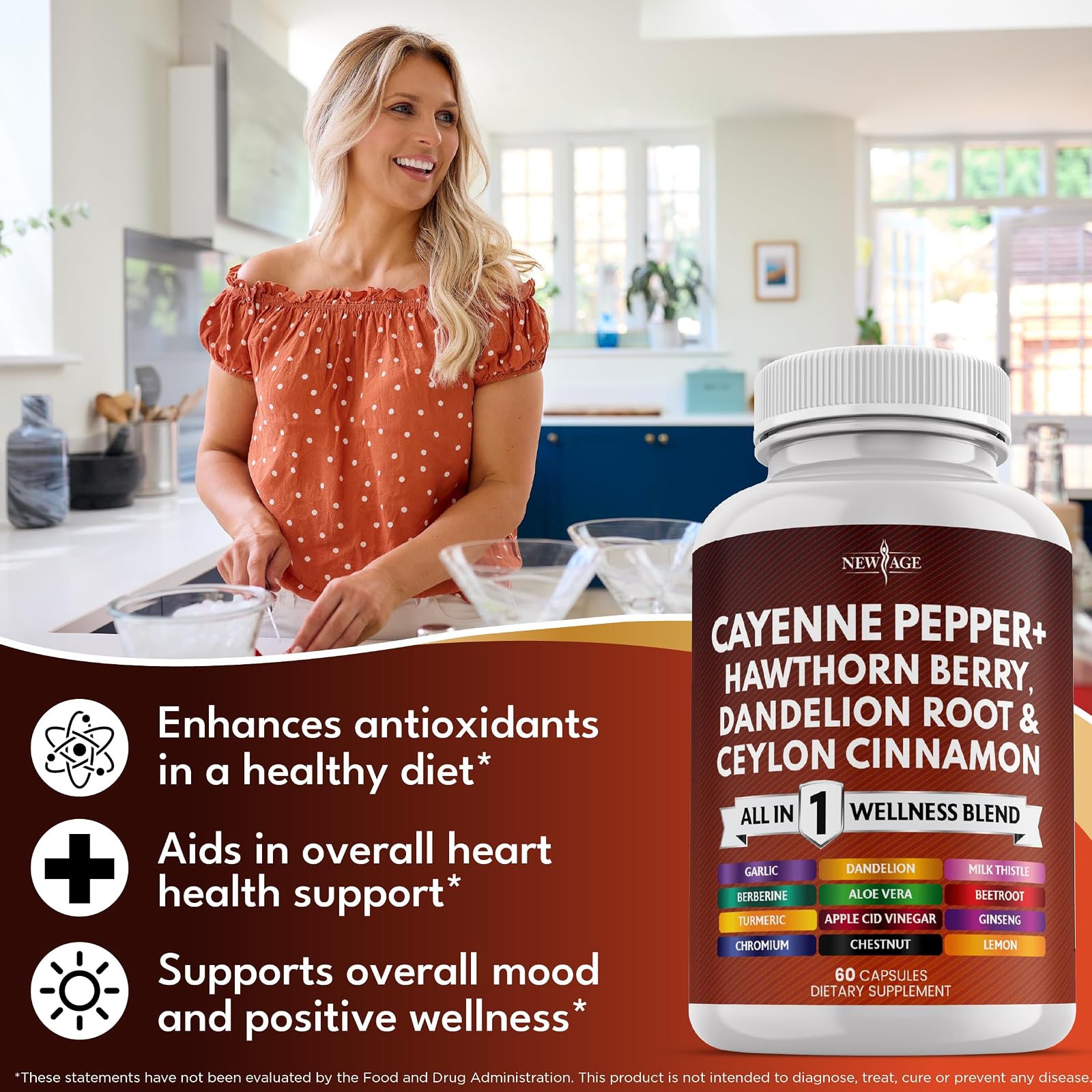 NEW AGE cayenne pepper herbal supplement