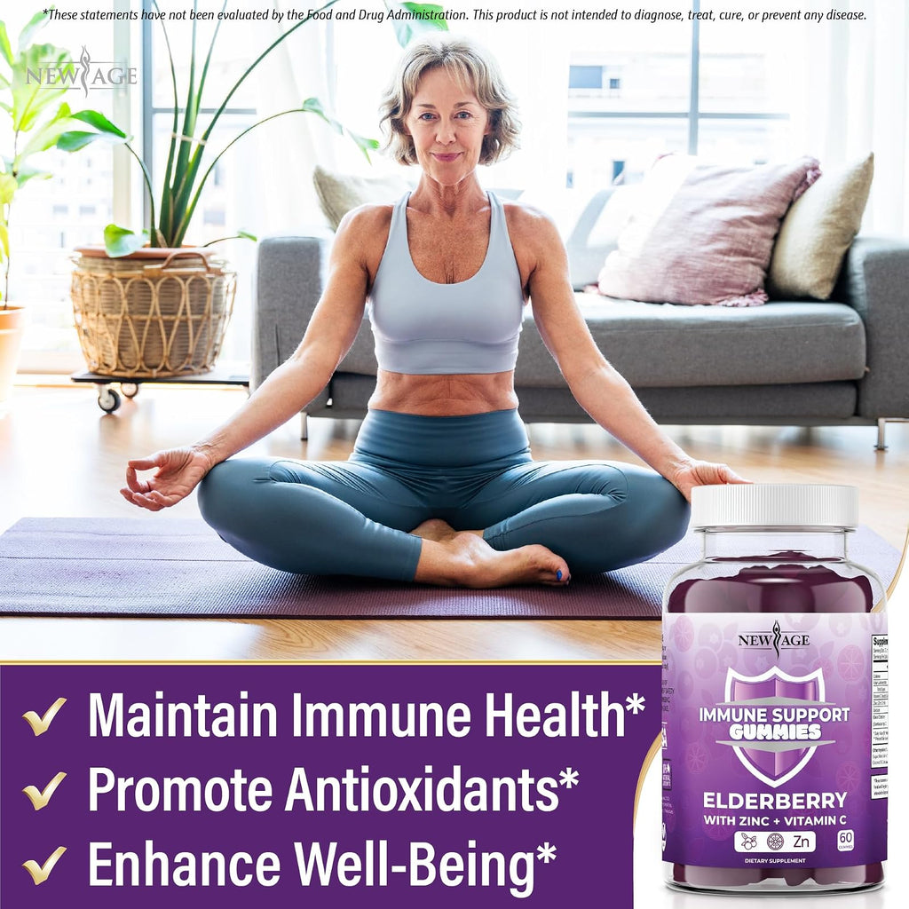 NEW AGE elderberry gummies 60 count