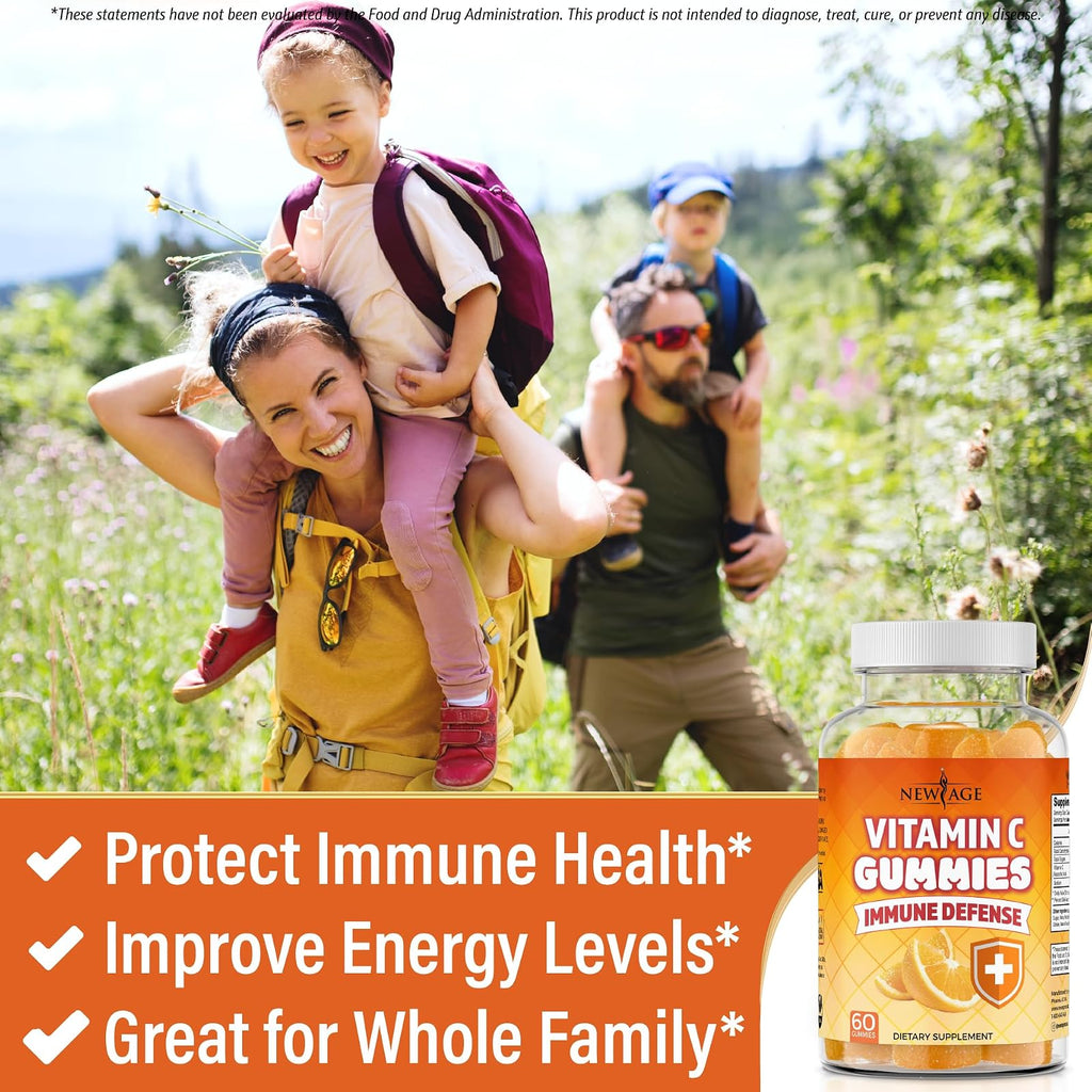 NEW AGE orange vitamin C gummy supplements