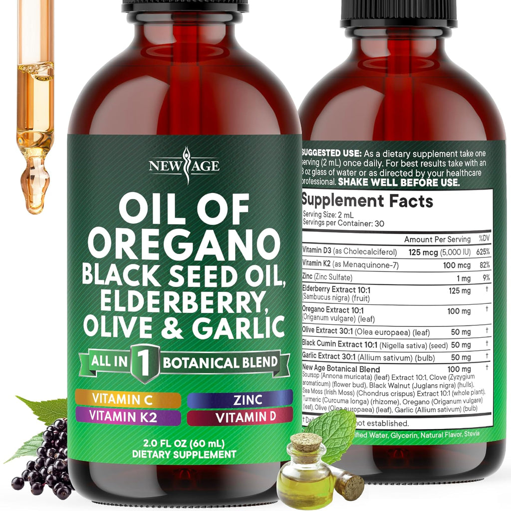 NEW AGE oregano oil drops for immunity