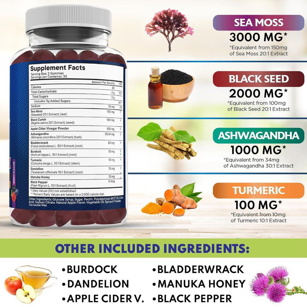 NEW AGE sea moss capsules 180 count