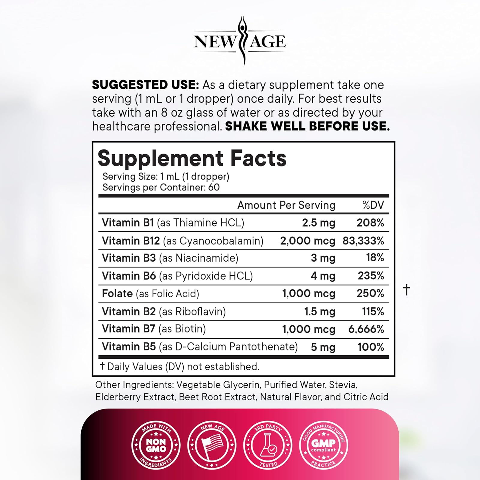 NEW AGE vitamin B drops for metabolism