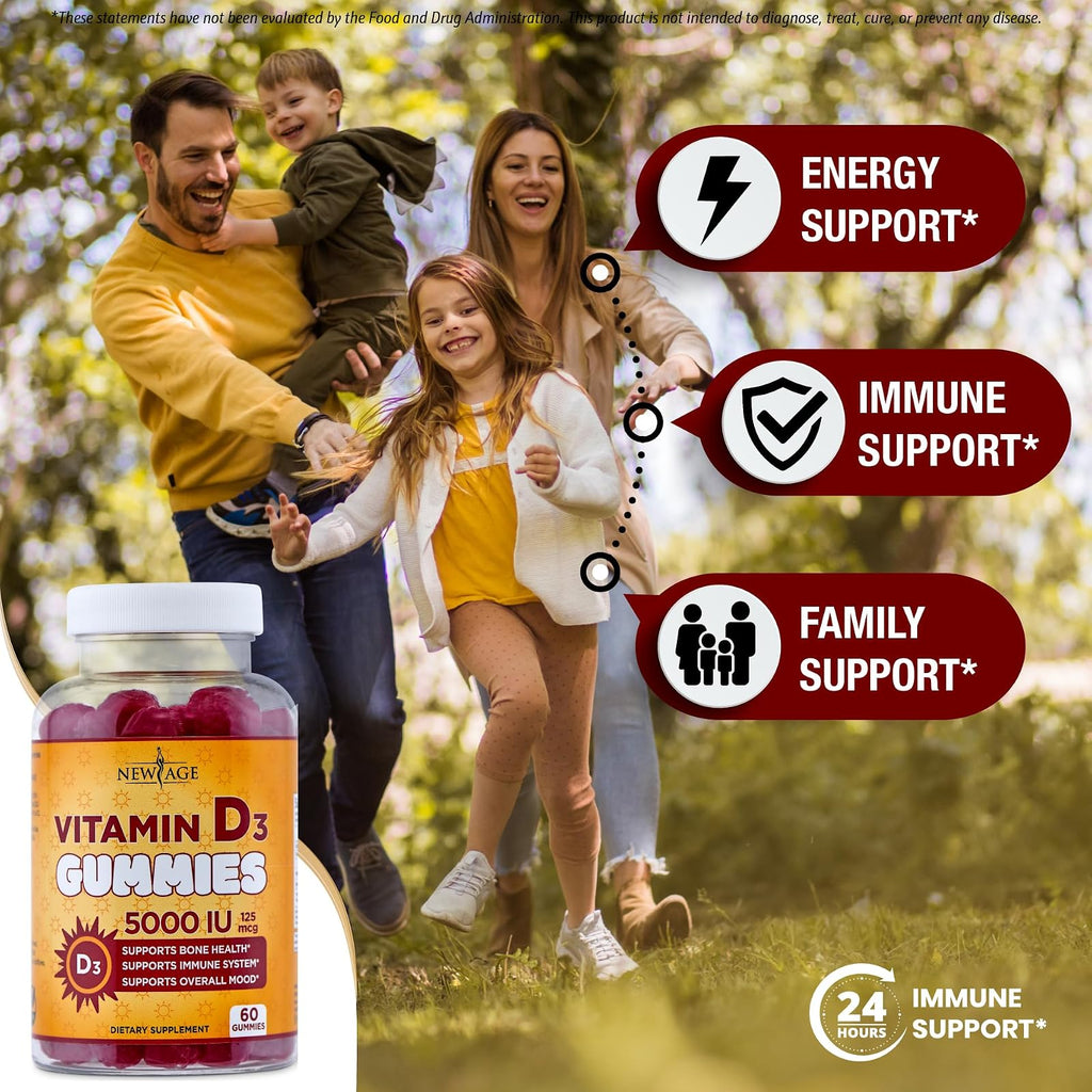 NEW AGE vitamin D3 gummies with K2
