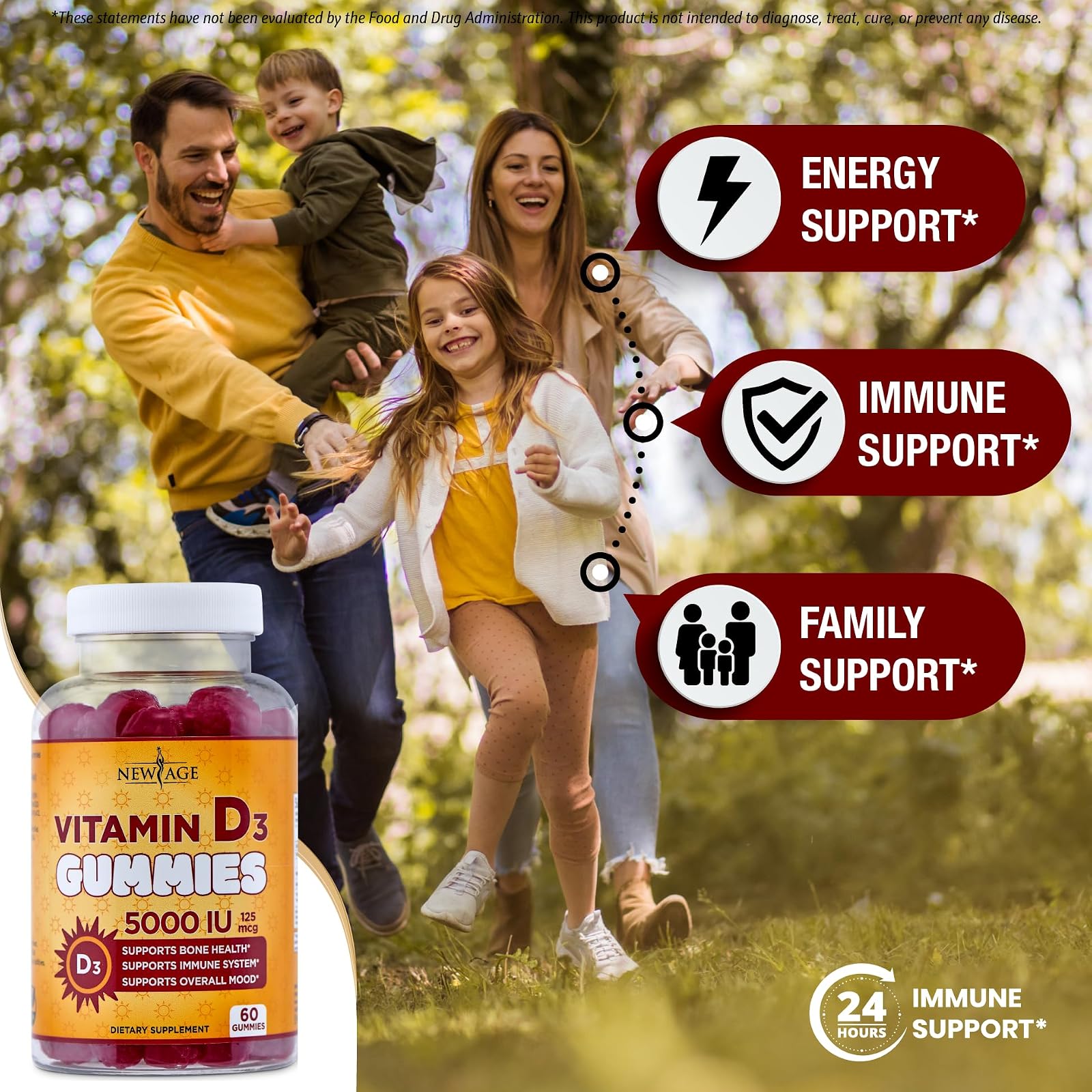NEW AGE vitamin D3 gummies with K2