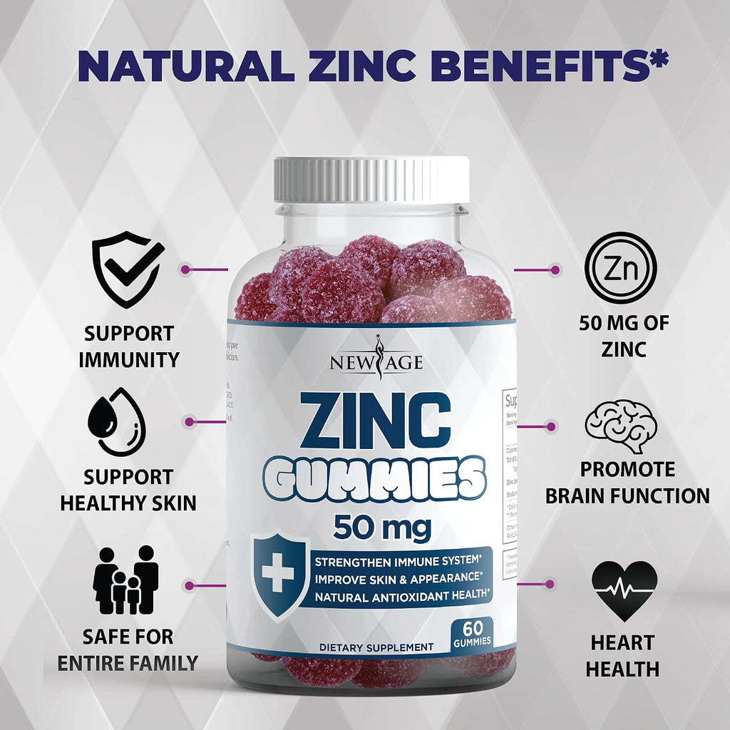 NEW AGE Zinc Gummies chewable vitamins