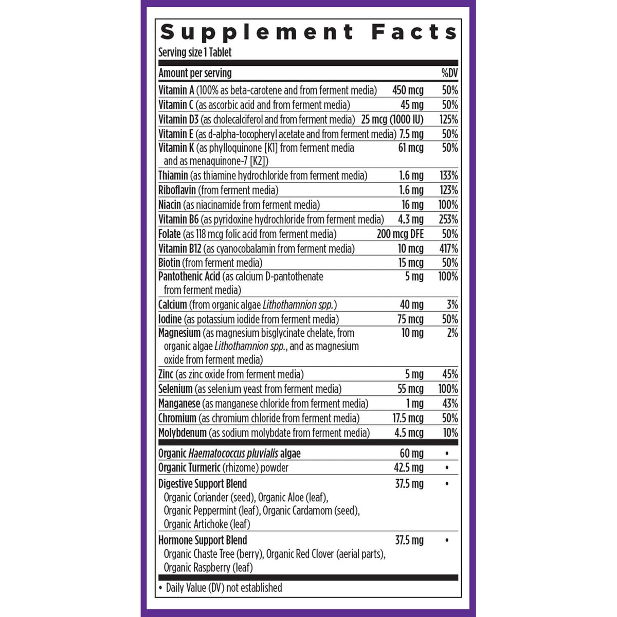 New Chapter 55+ multivitamin for vitality