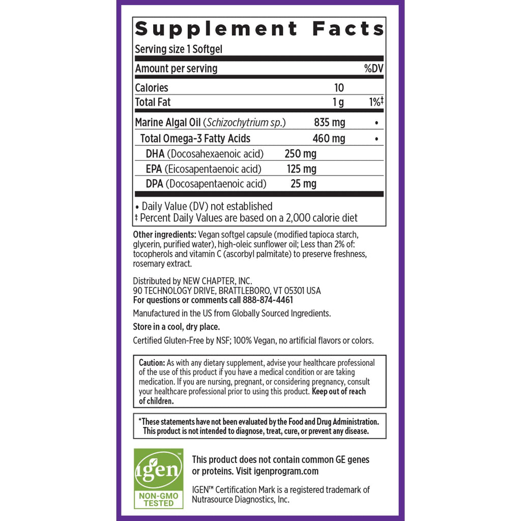 New Chapter algae oil benefits