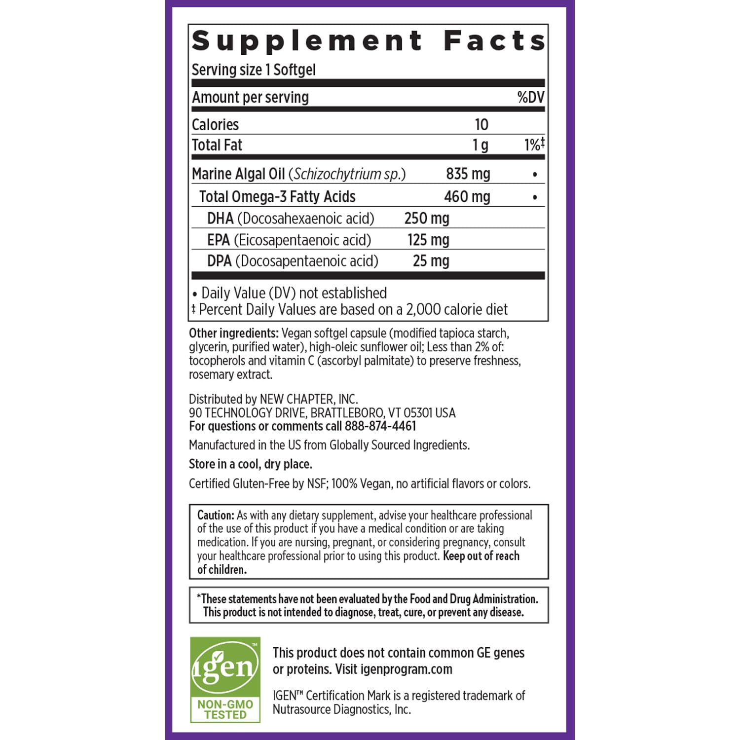 New Chapter algae oil benefits