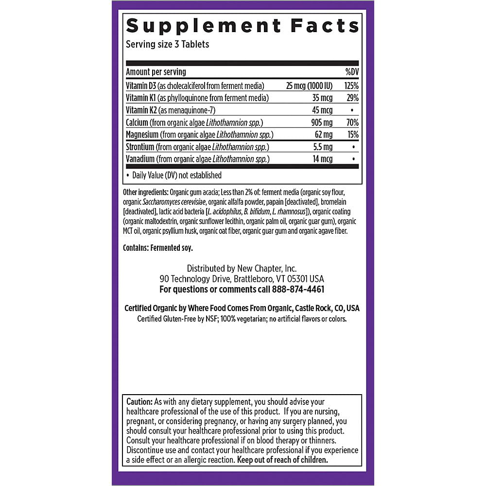New Chapter calcium citrate tablets