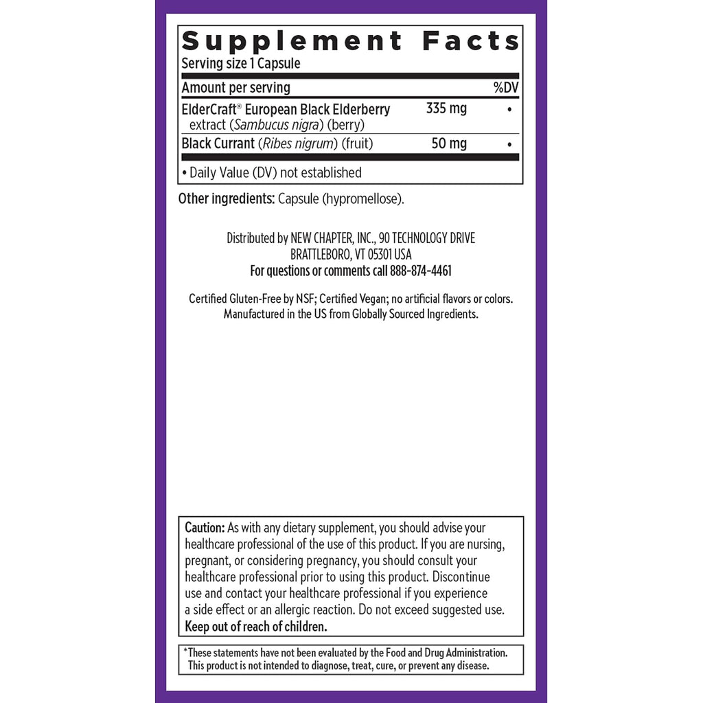 New Chapter elderberry capsules with antioxidants