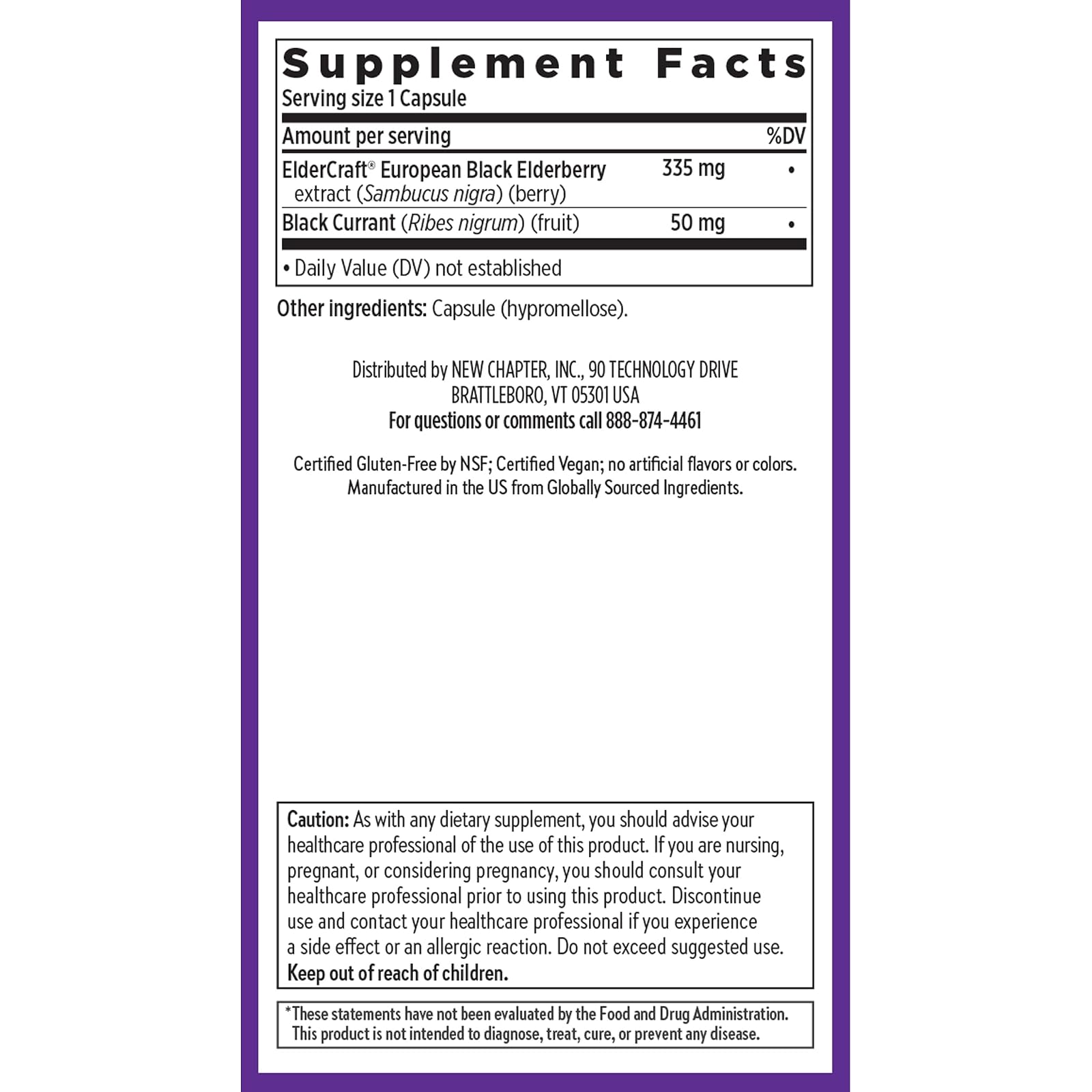 New Chapter elderberry capsules with antioxidants