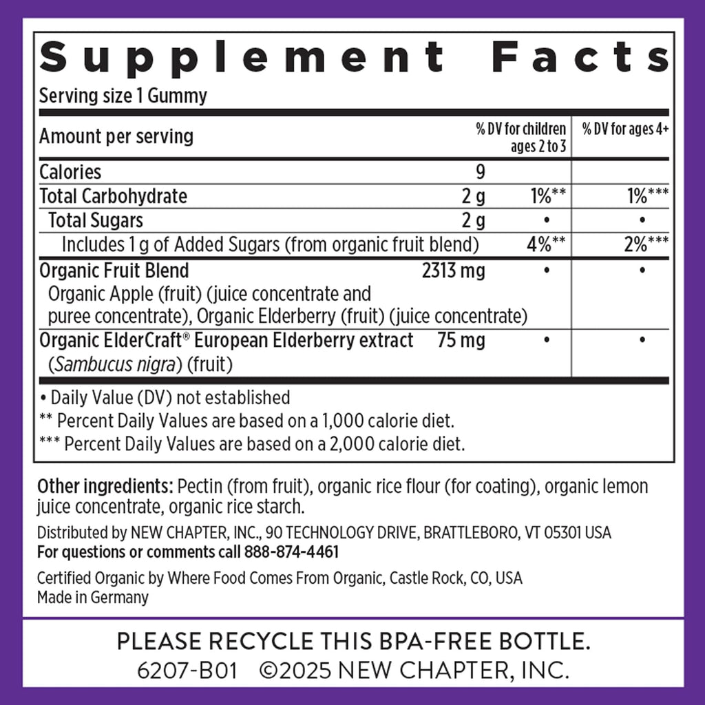 New Chapter elderberry gummies for seasonal support