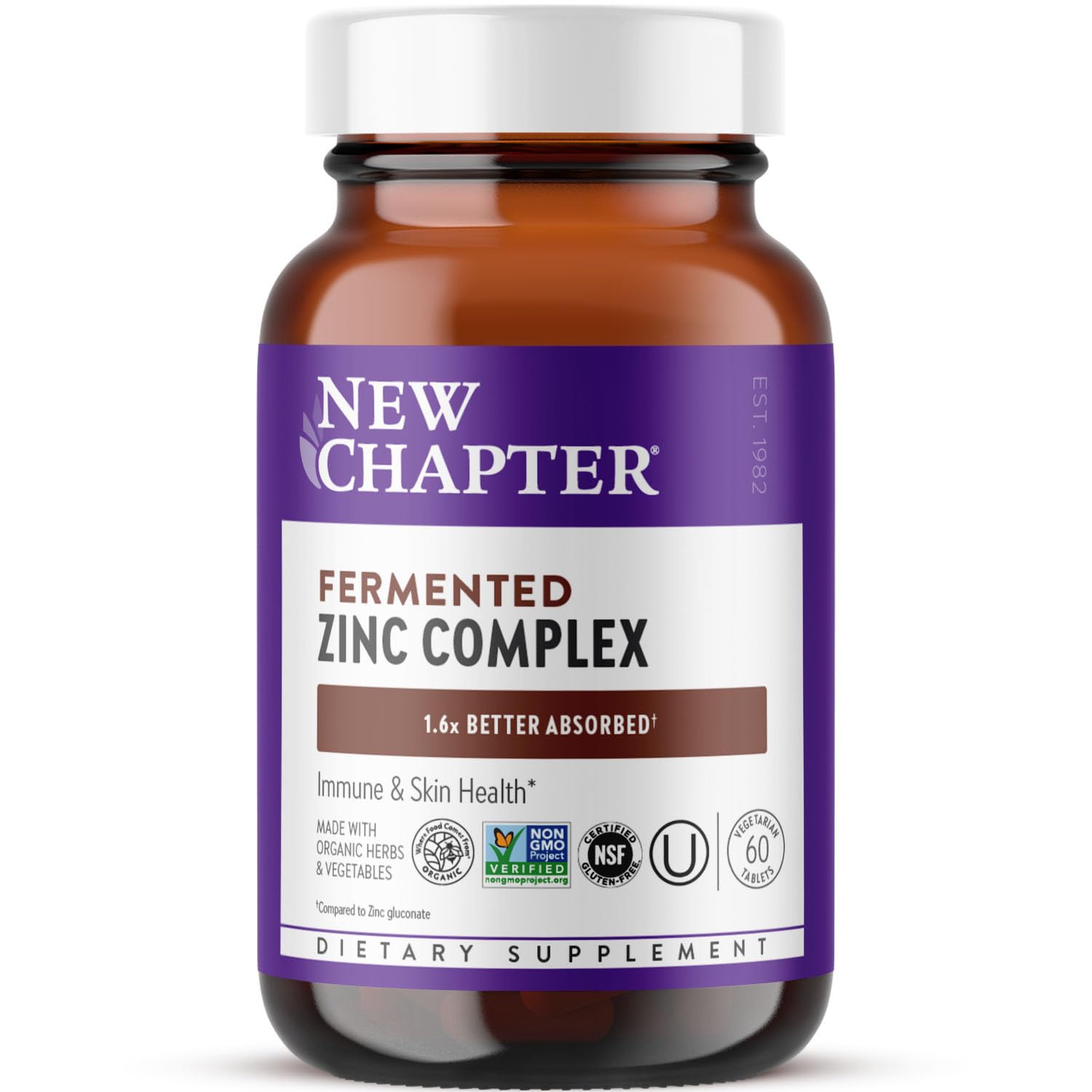 New Chapter fermented zinc complex tablets