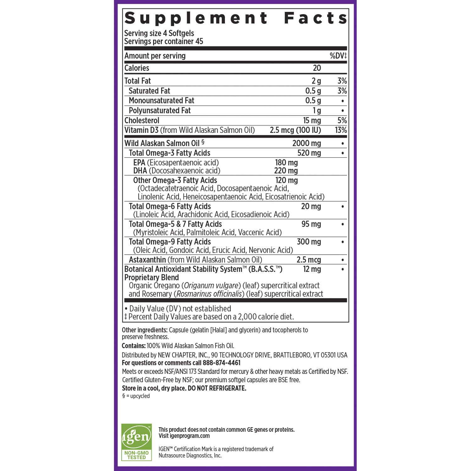 New Chapter omega 3 supplement