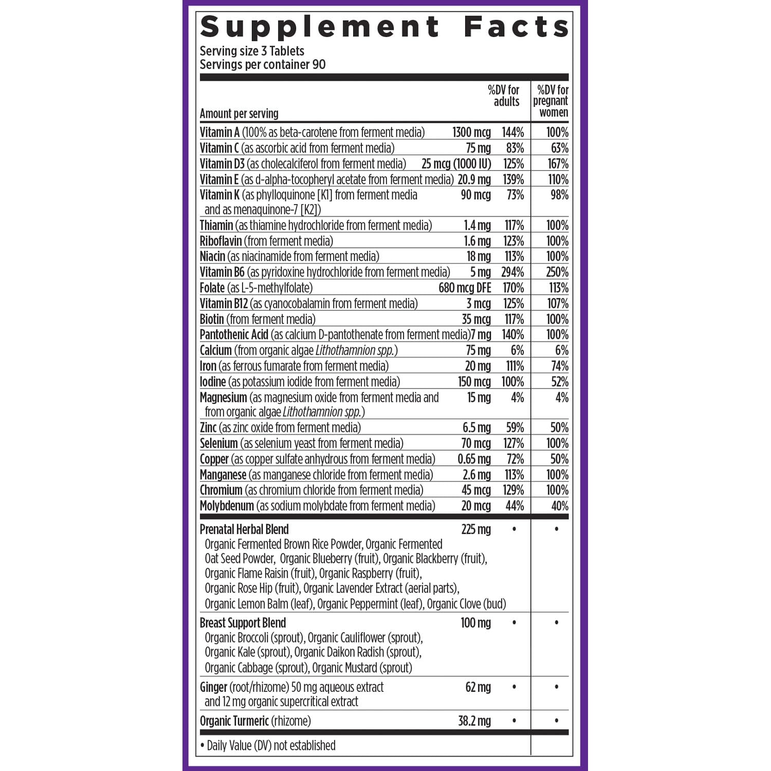 New Chapter prenatal vitamins support baby growth
