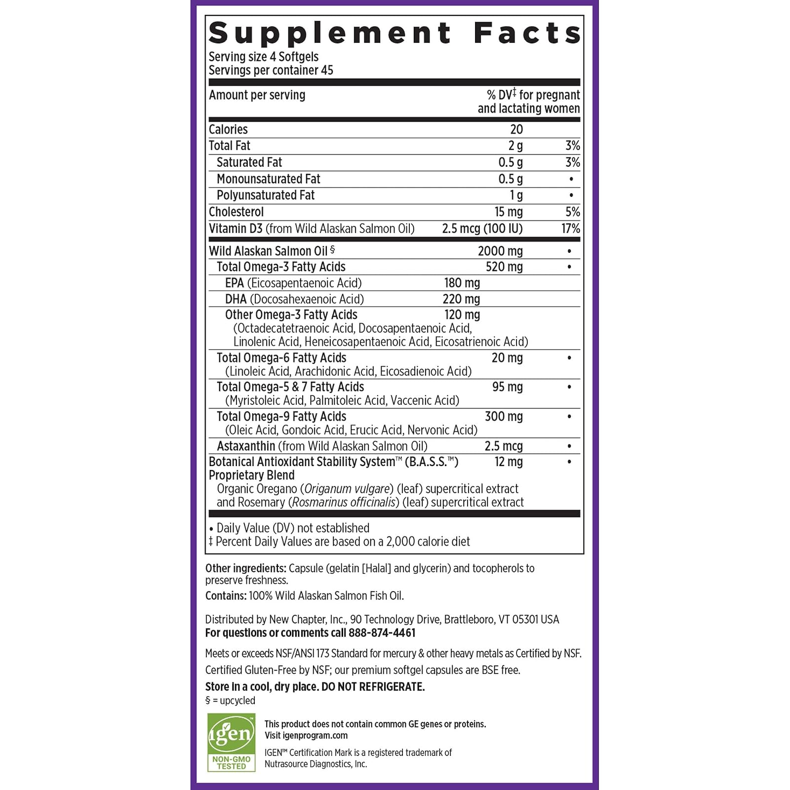 New Chapter softgels for prenatal care