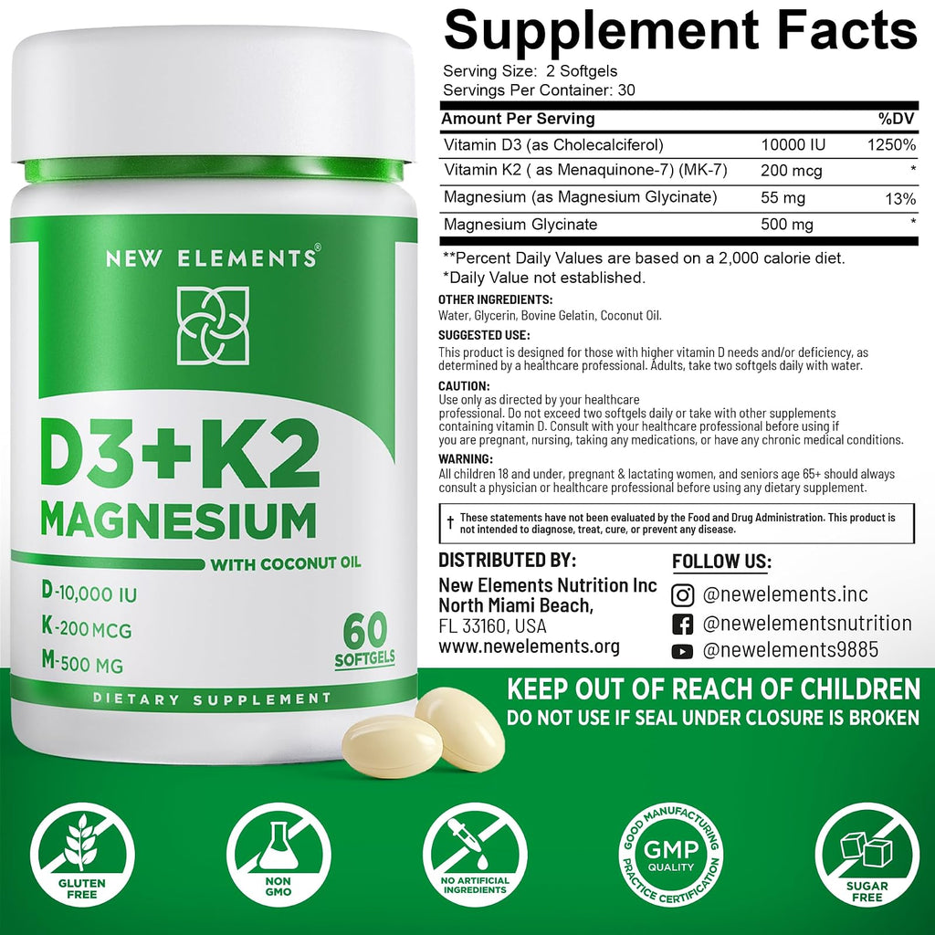 New Elements vitamin D3 10,000 IU