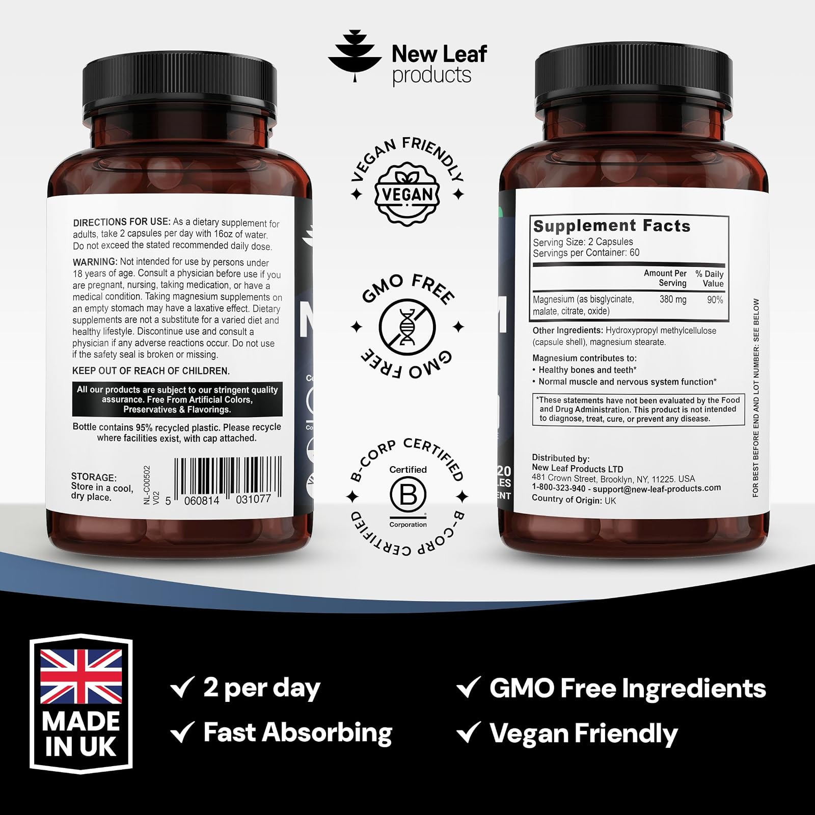 New Leaf magnesium for stress relief