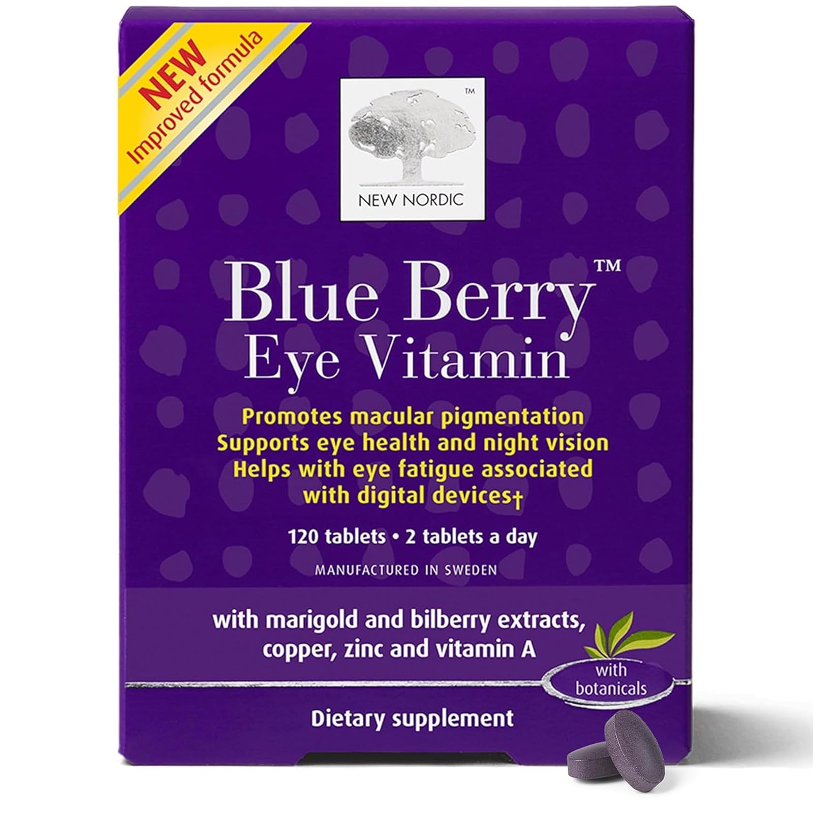 NEW NORDIC Blue Berry Eye Vitamin benefits