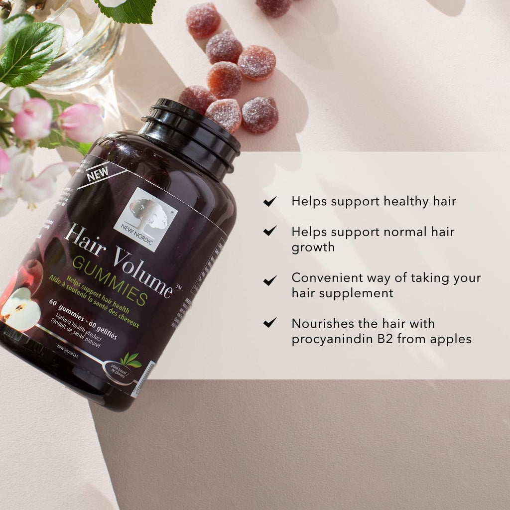 NEW NORDIC hair volume gummies 60 count