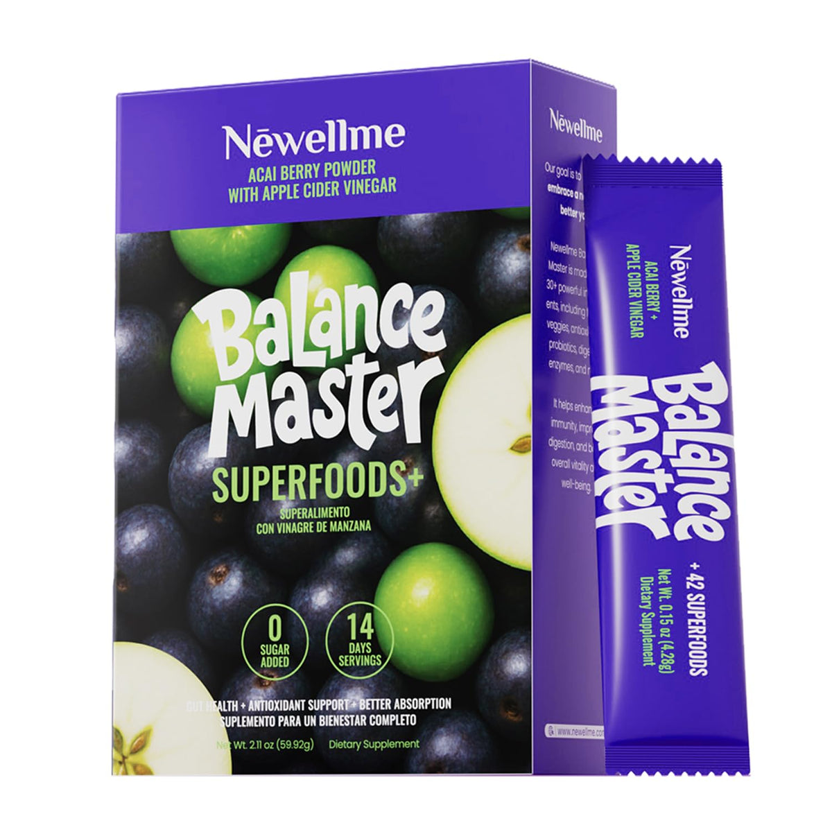 NEWELLME superfoods powder apple acai