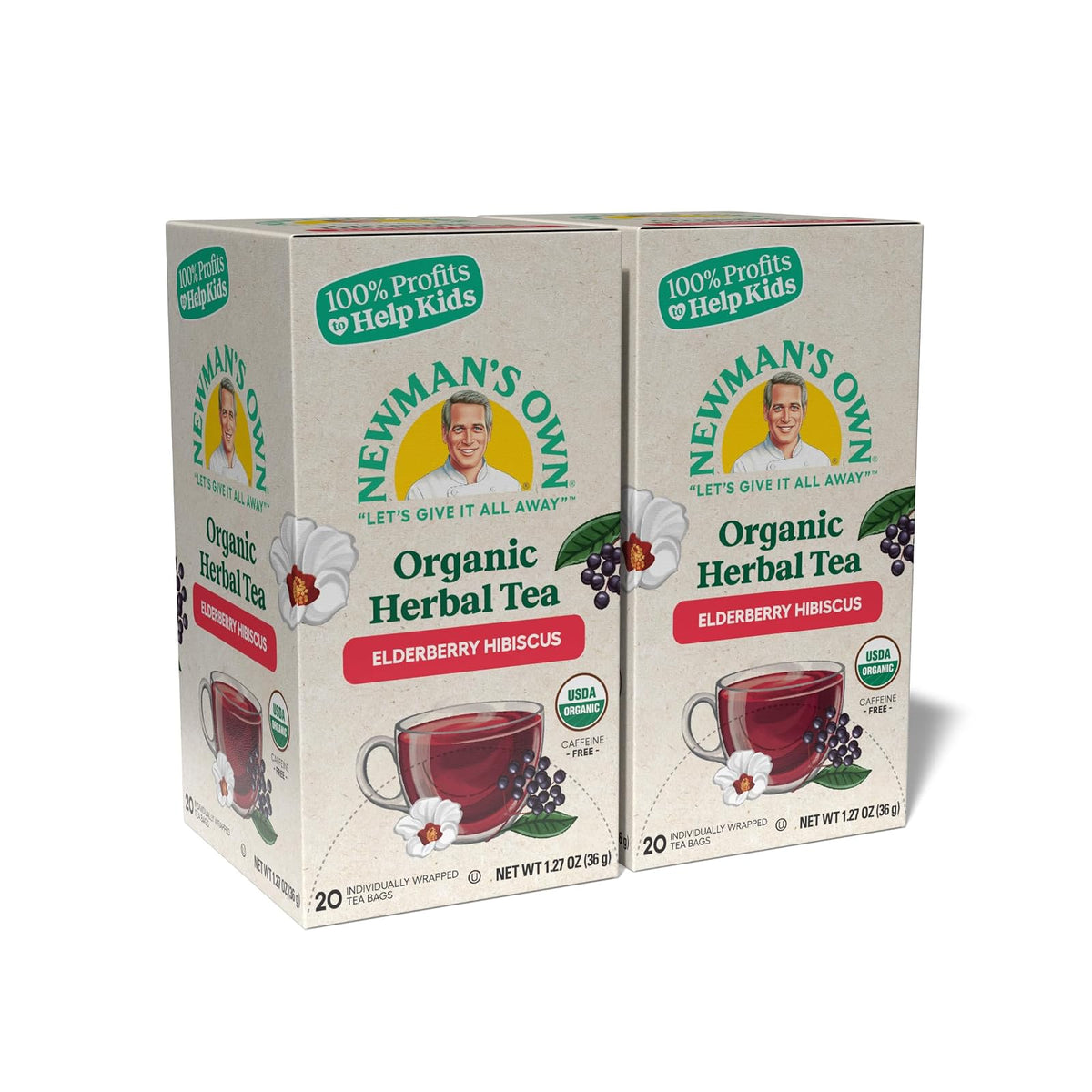 Newman's Own organic elderberry hibiscus tea bags